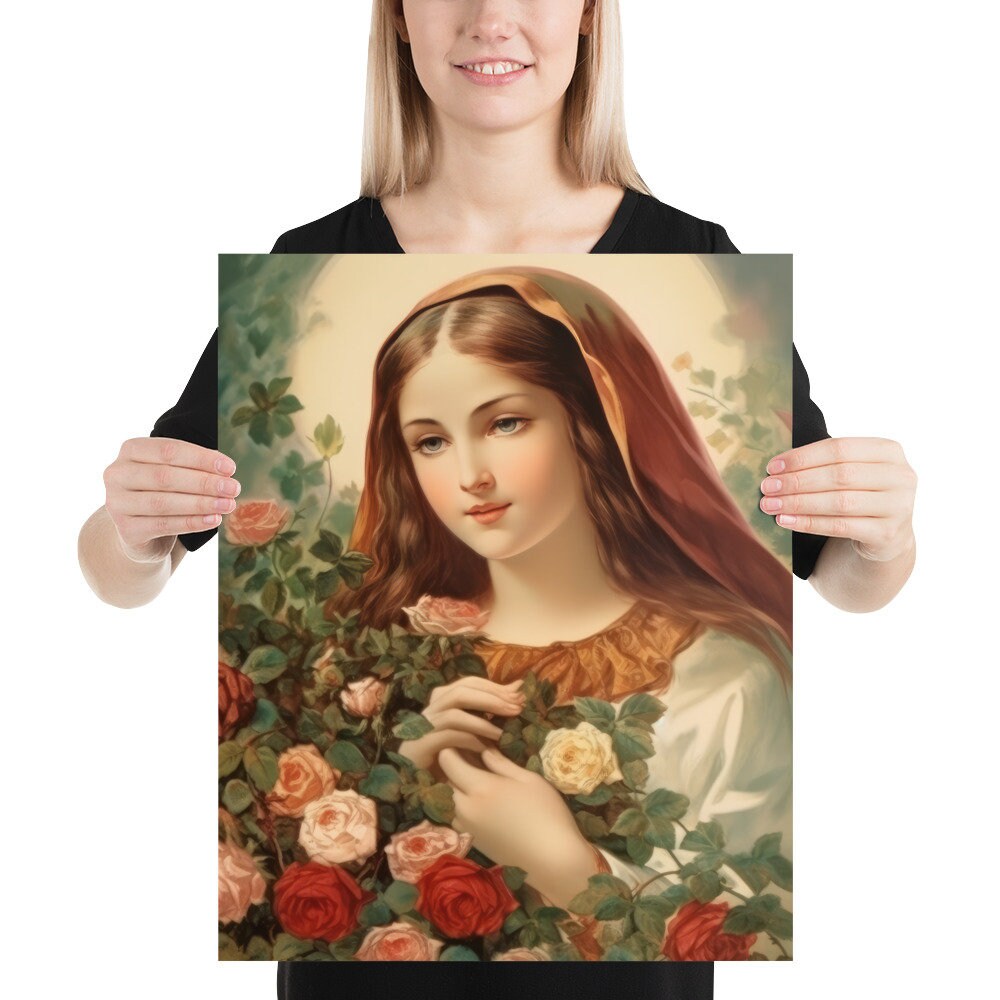 Our Lady of Fatima Portrait Religious Wall Art Catholic Decor Virgin ...