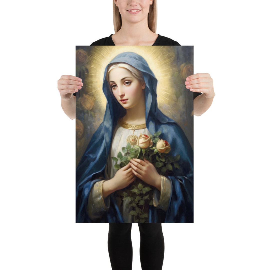 Art Poster Marian Christmas Blessings: Holy Season Home Decor Create a ...