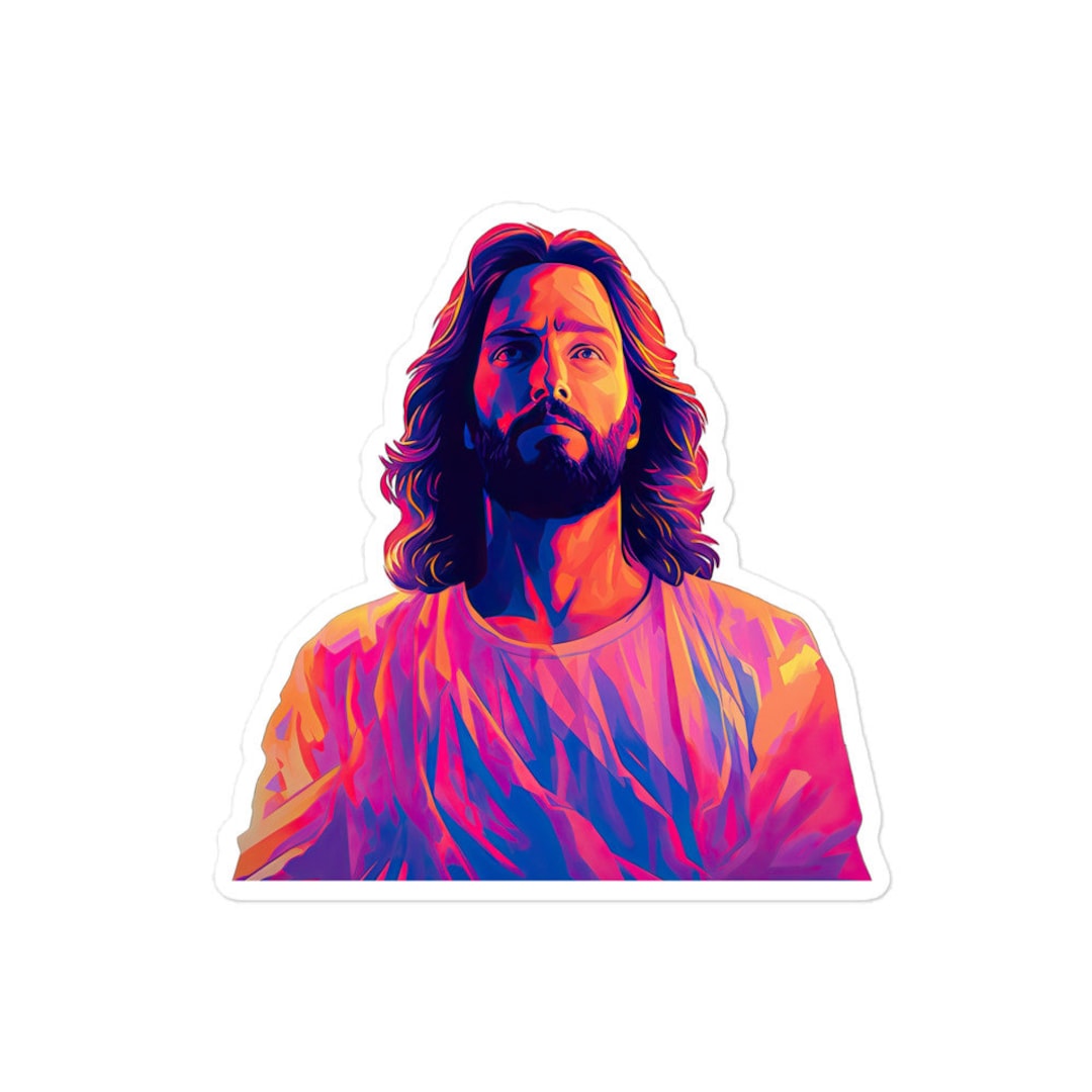 Pink Jesus Sticker Jesus Christ Decal Kiss-cut & Bubble-free Stickers ...