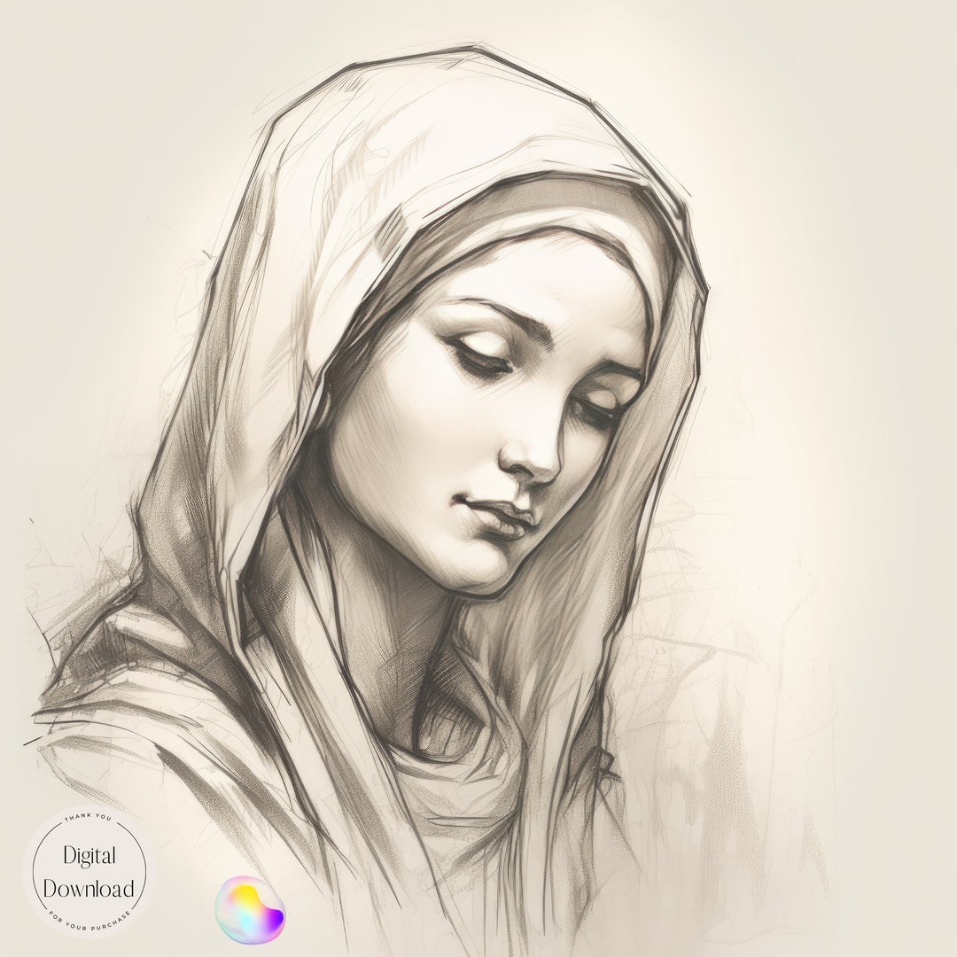 Classic Mother Mary Spiritual Portraits | Mother Mary Religious ...