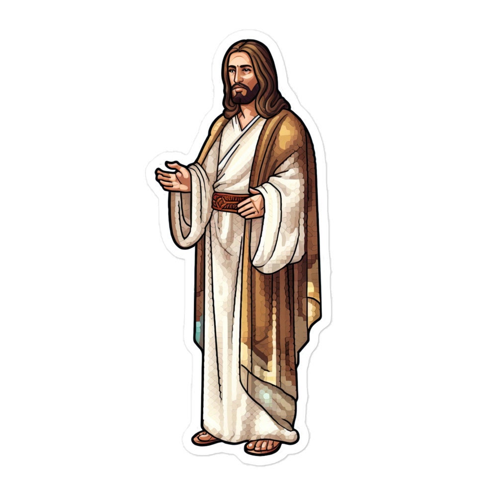 Miraculous Jesus Christ Sticker for Inspirational Reminders Cute Jesus ...