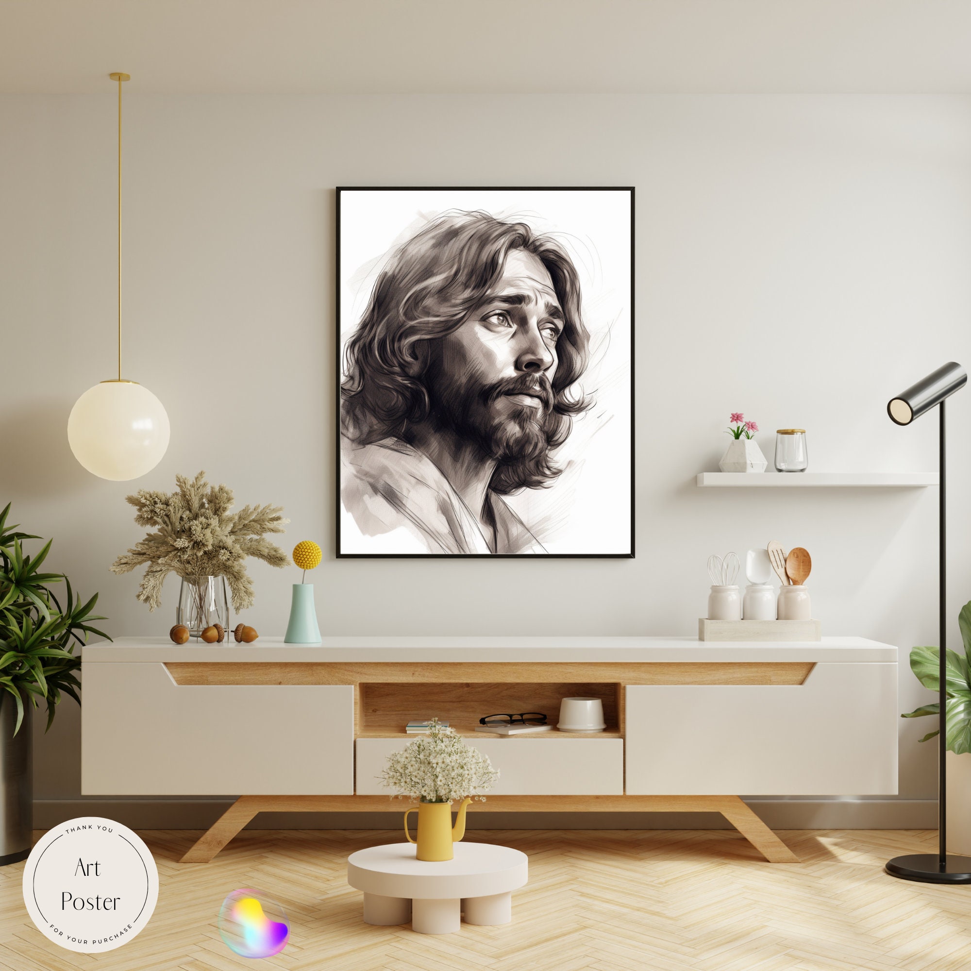 Jesus Christ Portrait, Art to Show Your Faith, Beautiful Addition to ...