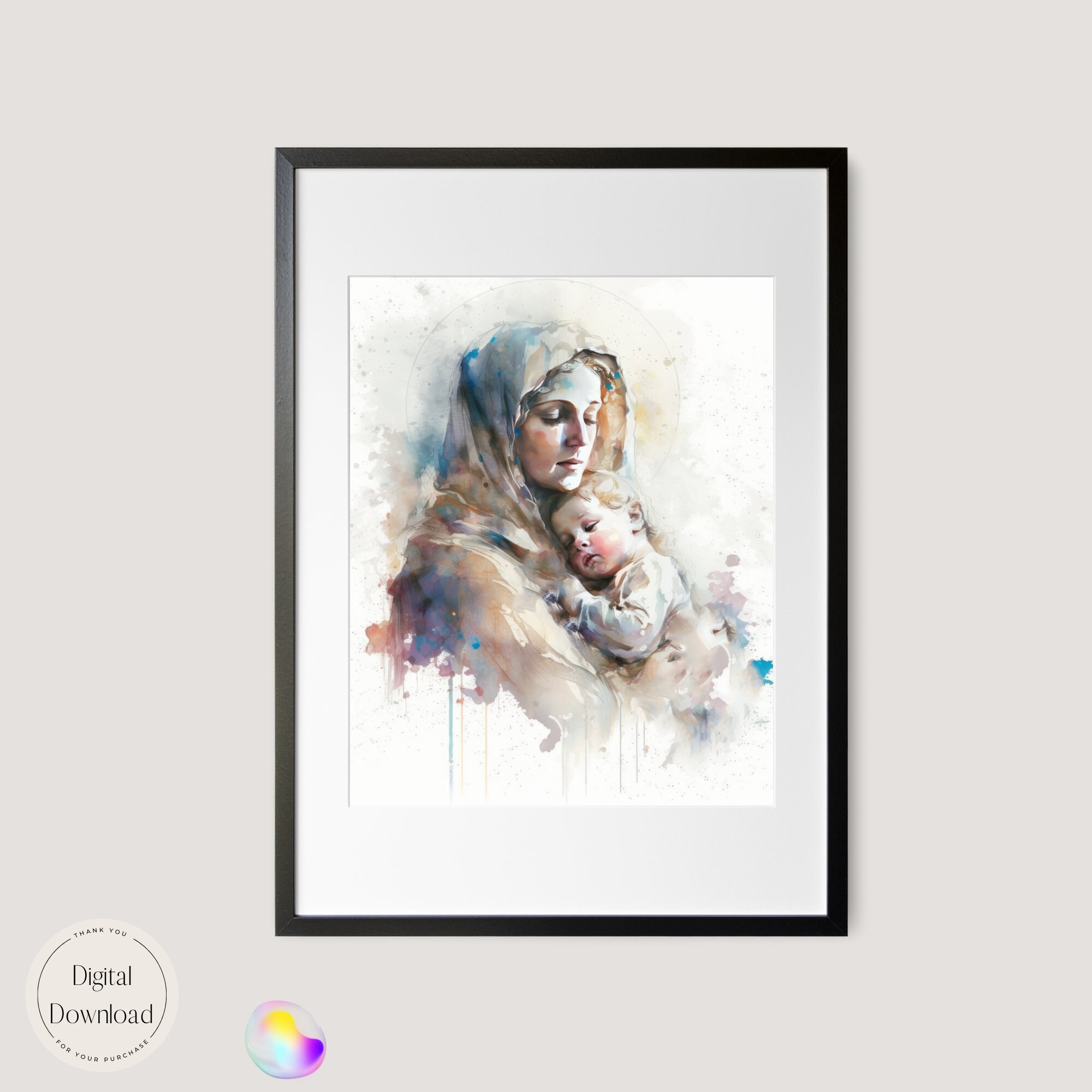 Mother Mary Shrine Decor Printables Mother Mary Religious Printable Art ...