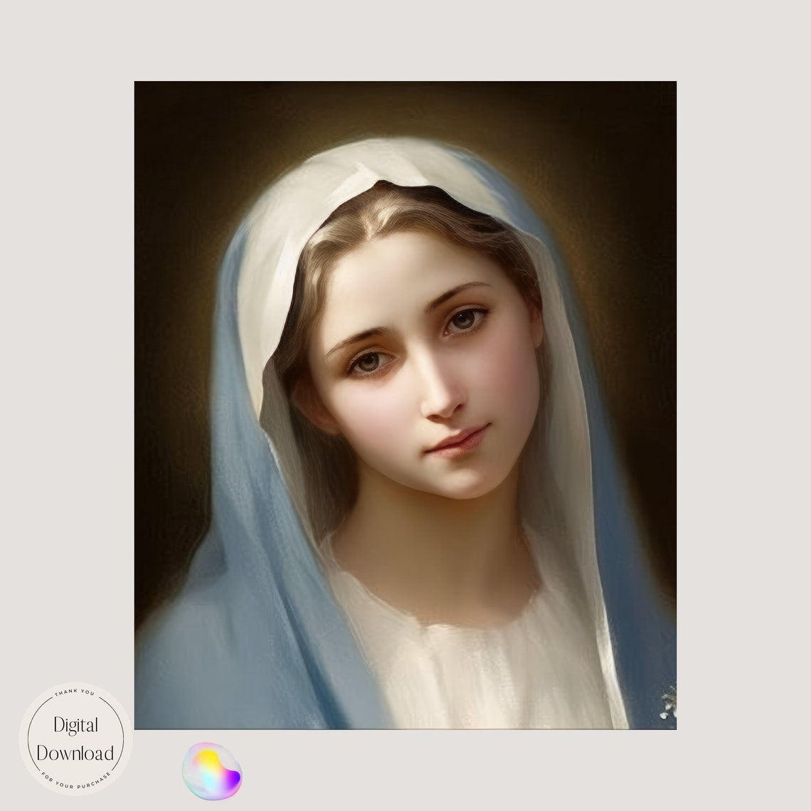 Catholic Virgin Mary Art Decor Mother Mary Religious Printable Art 90 ...