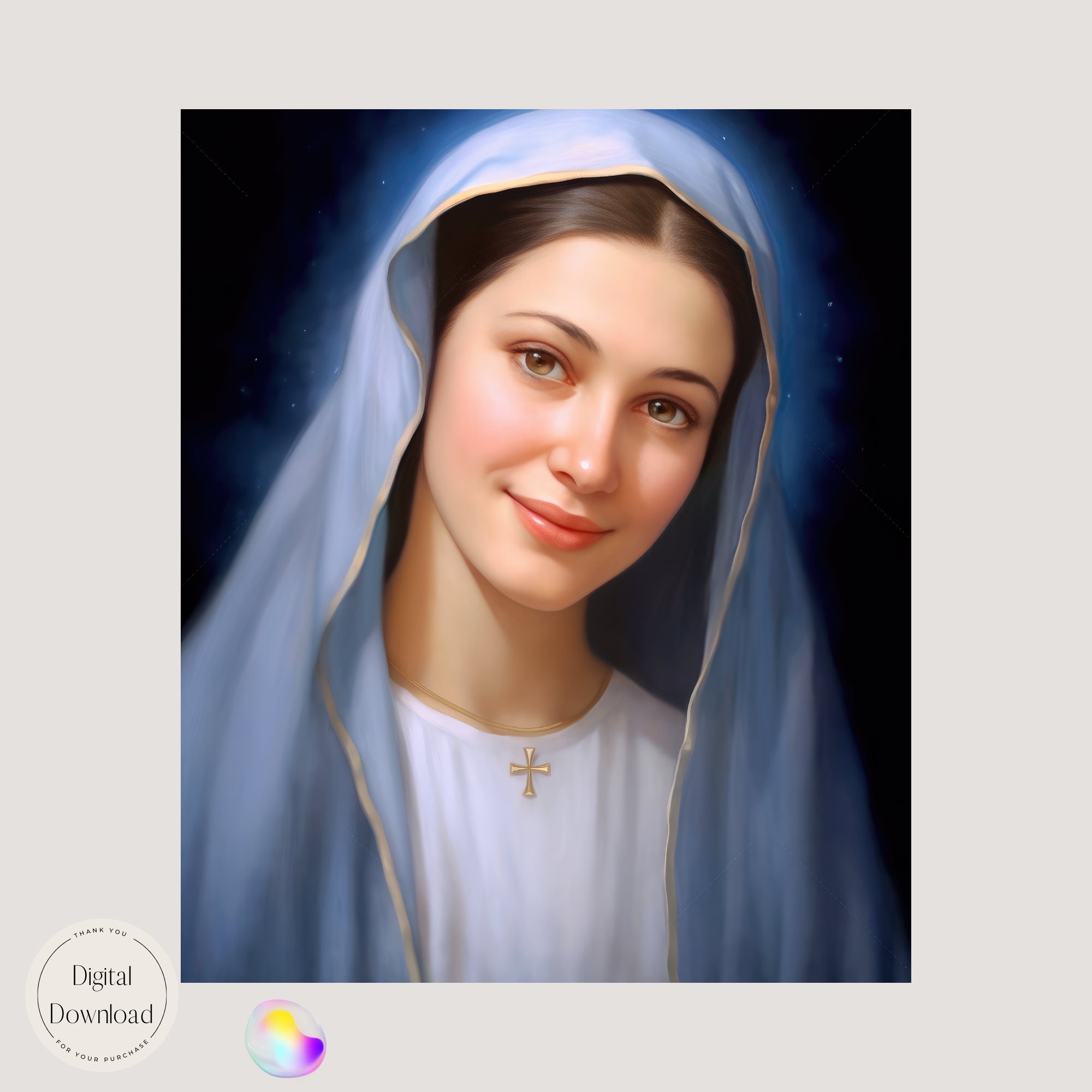 Mother Mary Religious Printable Art 567 Instant Download Our Lady of ...