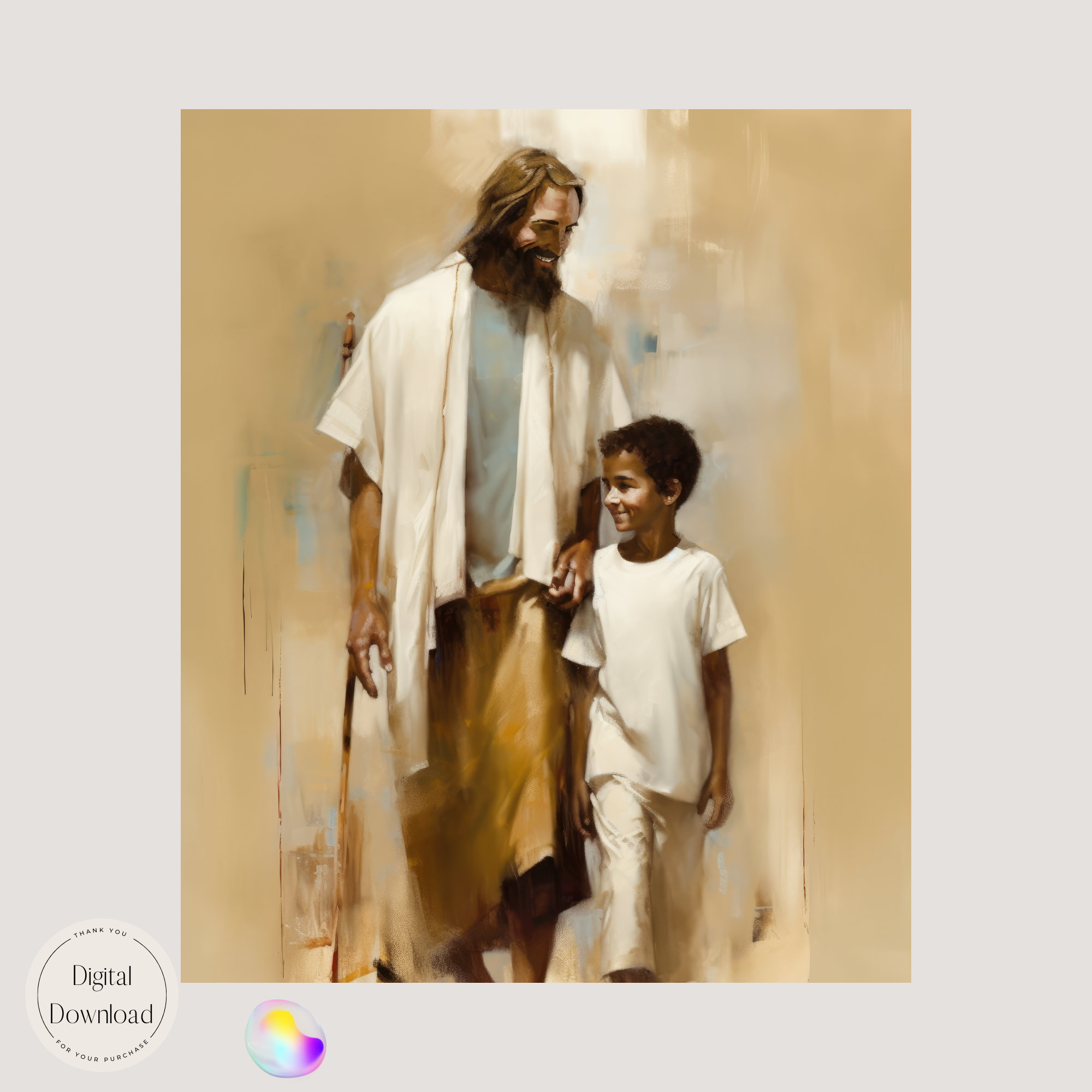 Jesus Christ and Children Religious Printable Art 44 Instant - Etsy