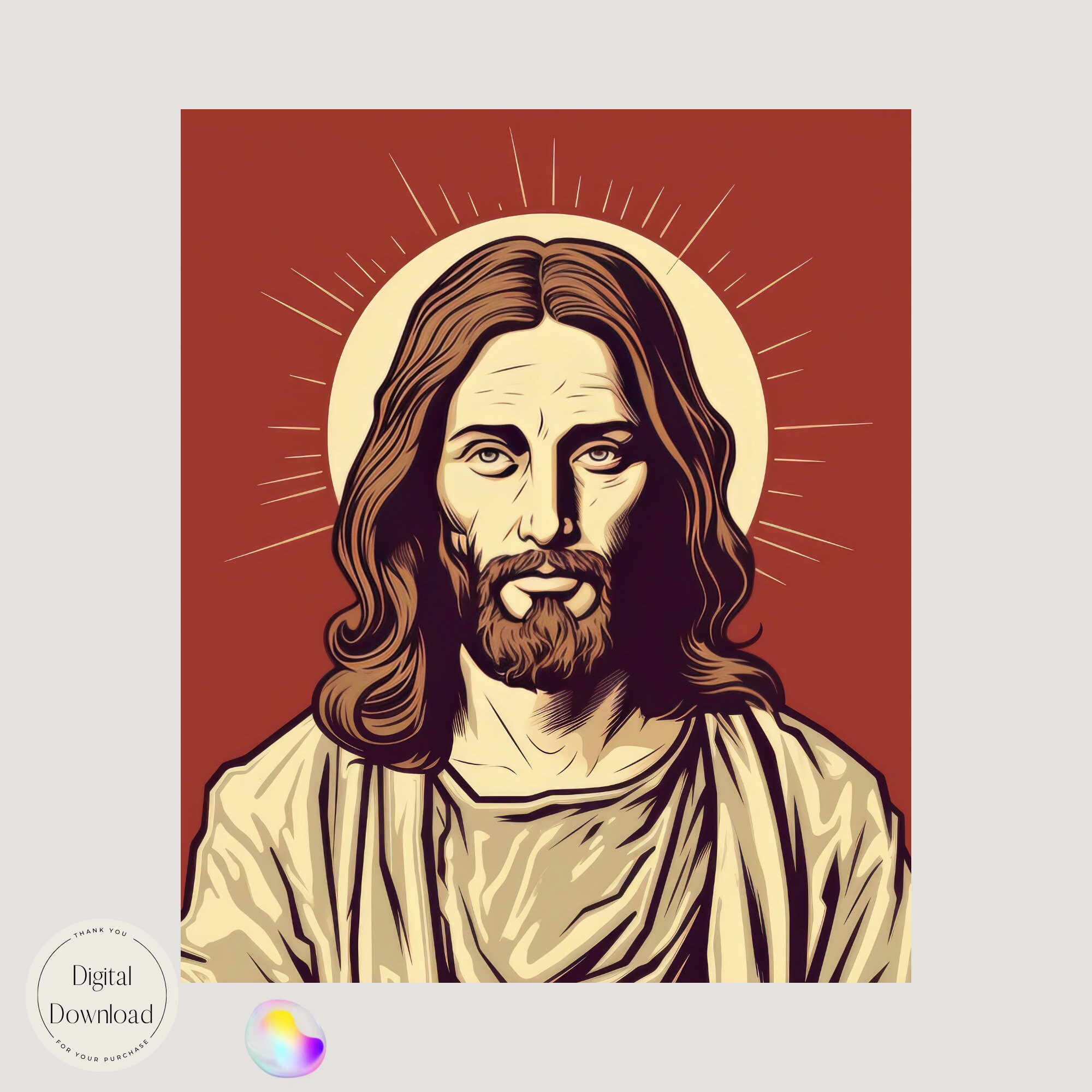 Jesus Christ Religious Printable Art 230 | Instant Download | Divine ...