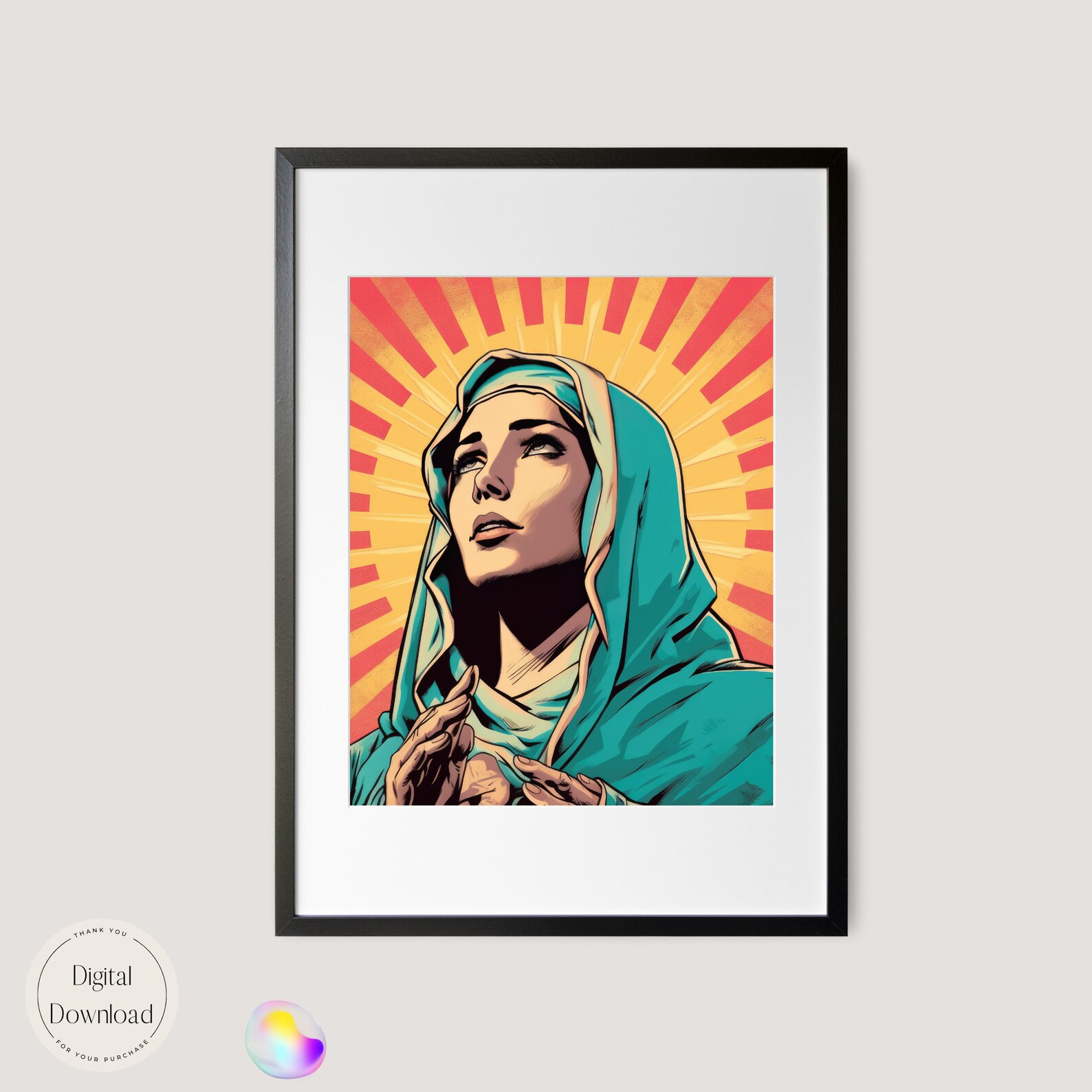 Mother Mary Religious Printable Art 288 Instant Download Madonna of ...