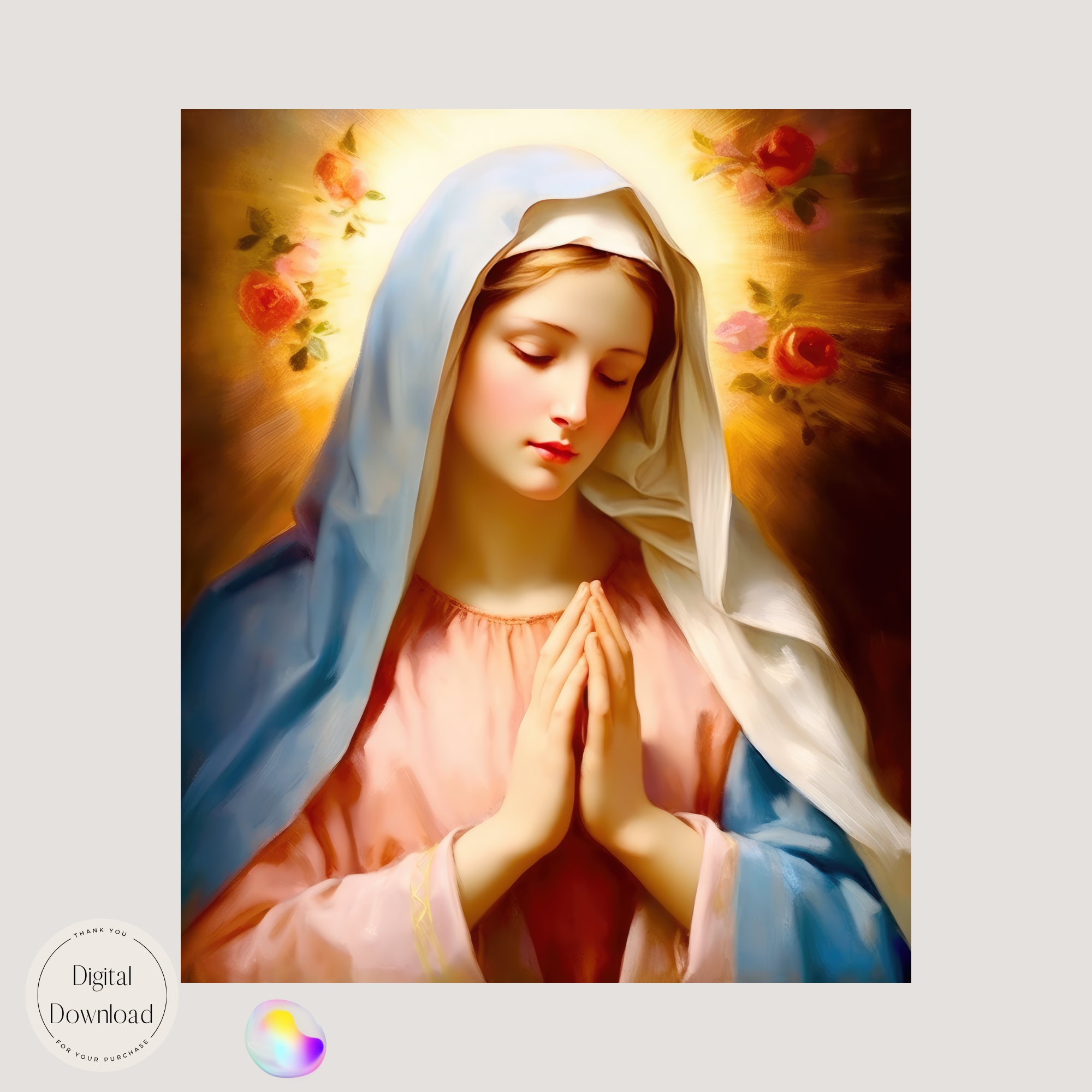 Mother Mary Religious Printable Art 597 Instant Download - Etsy