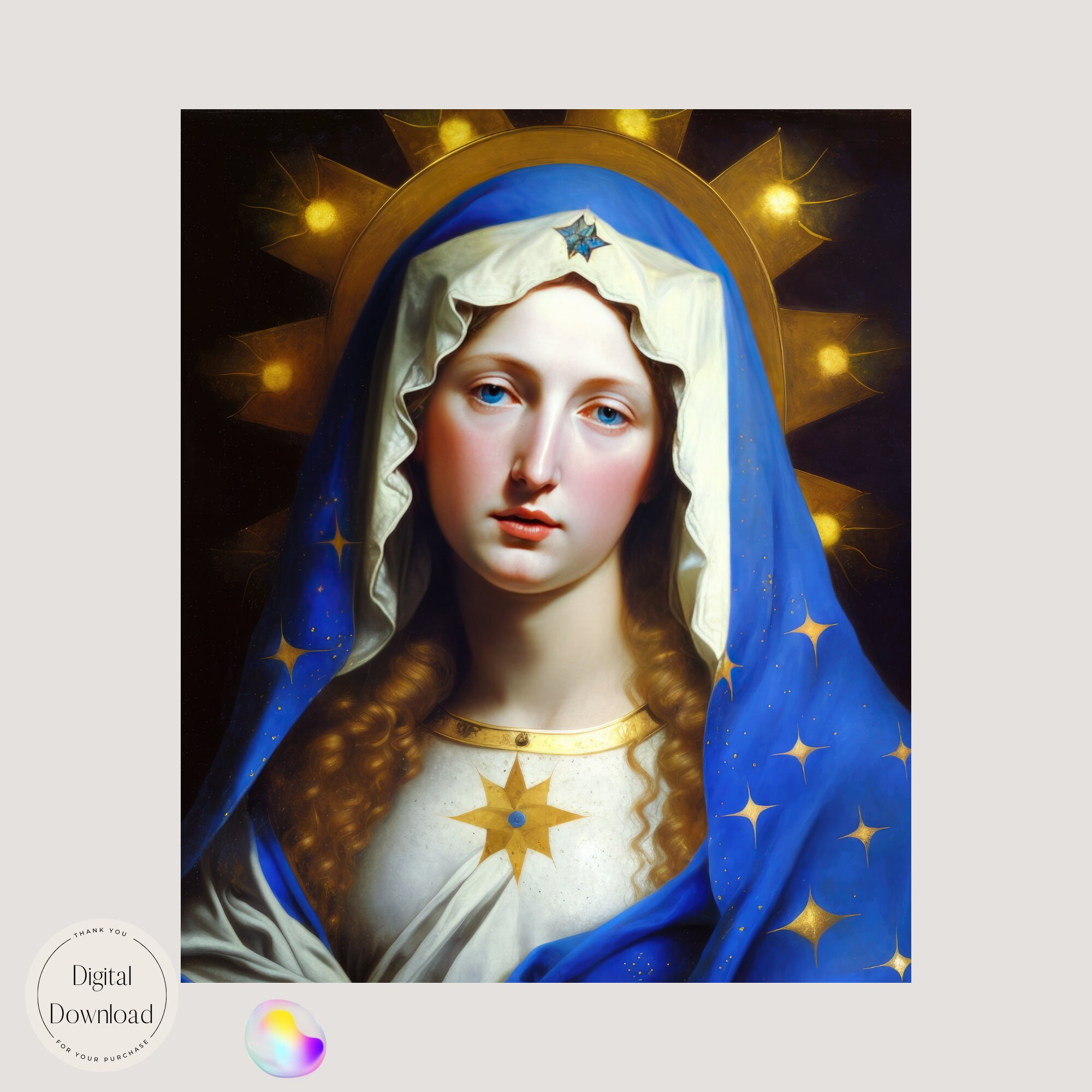 Miraculous Medal Mary Wall Art Mother Mary Religious Printable Art 267 ...