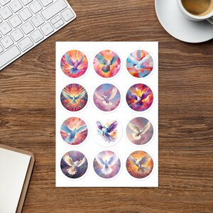 12x Angelic Dove Holy Spirit Decal Baptism Sticker for Special ...