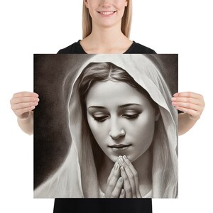 Our Lady of Fatima Portrait Religious Wall Art Catholic Decor Virgin ...