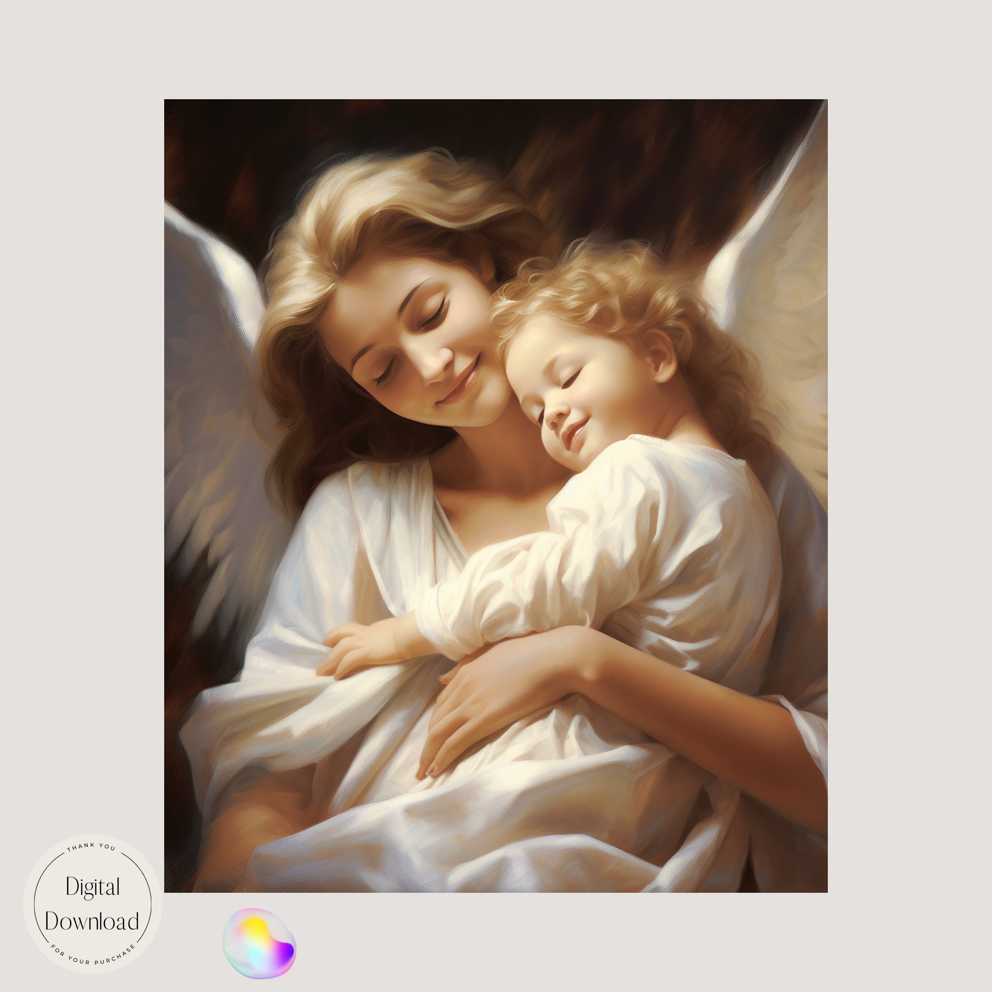 Mother Mary And Baby Jesus Printable Art 65 Instant Download Etsy