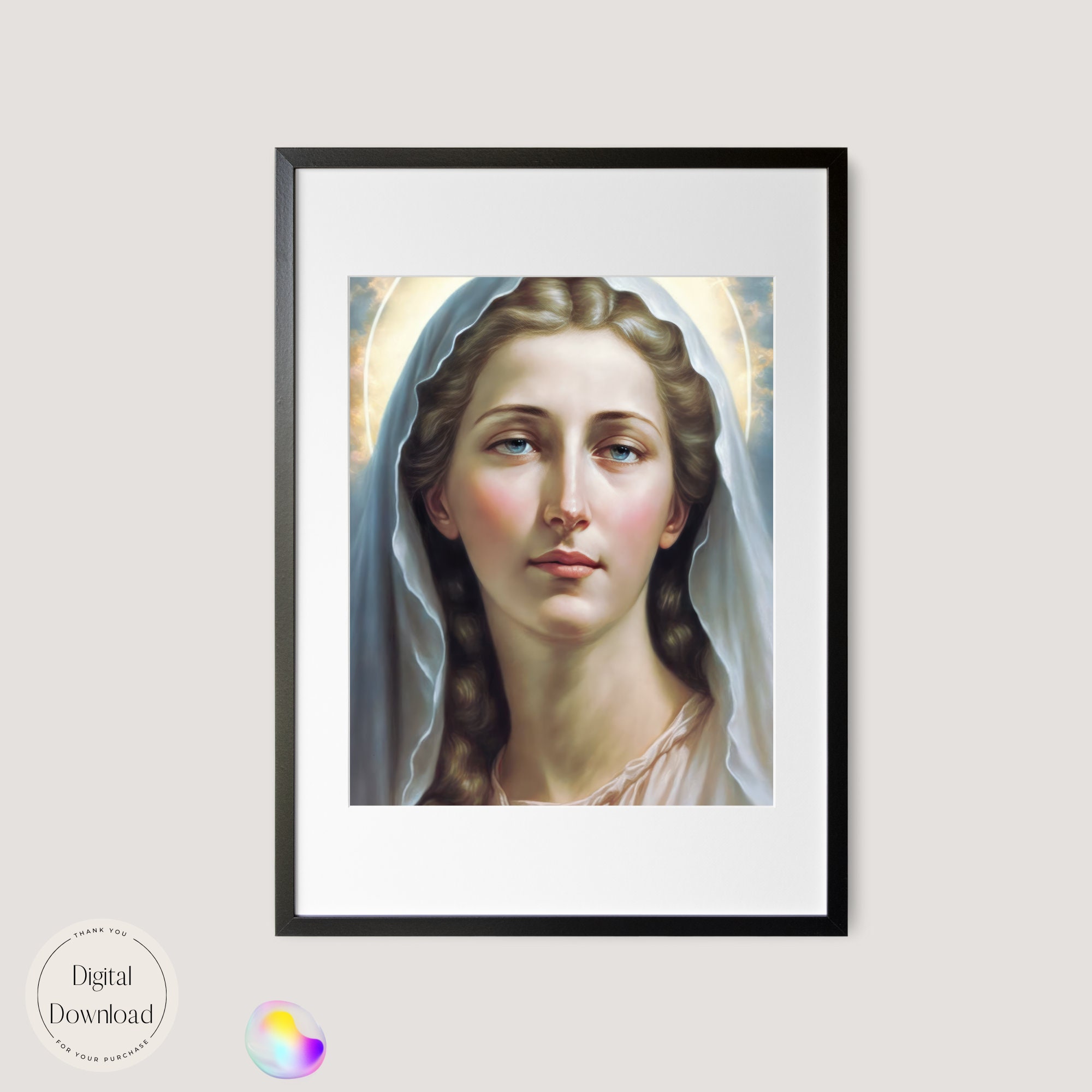 Spiritual Mother Mary Poster Print Mother Mary Religious - Etsy