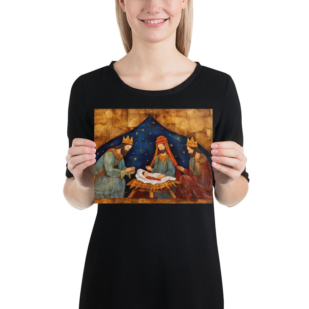 Nativity Scene Art Poster Evoke the Spirit of Christmas With This ...