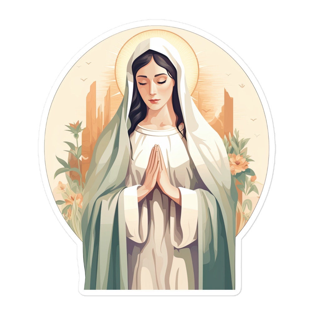 Blessed Mother Mary Decal Kiss-cut & Bubble-free Stickers - Etsy