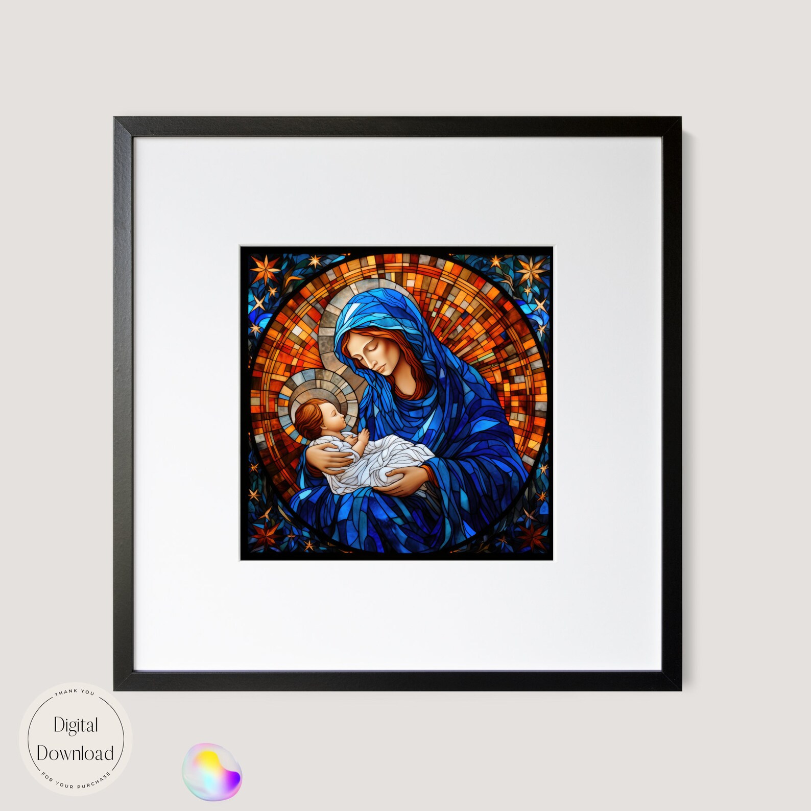 Mother Mary and Baby Jesus Printable Art 83 | Instant Download ...