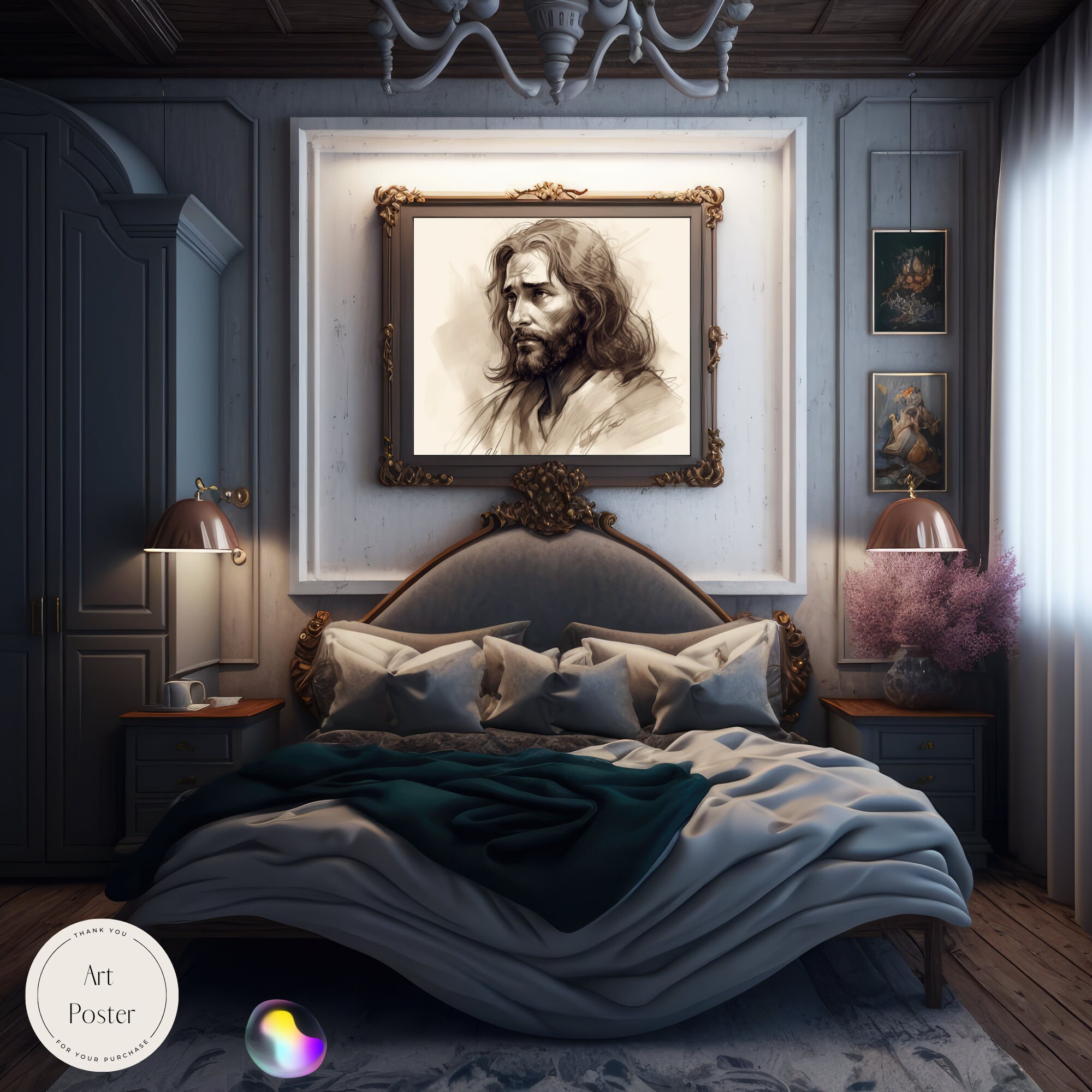 Jesus Christ Portrait, Art to Show Your Faith, Beautiful Addition to ...