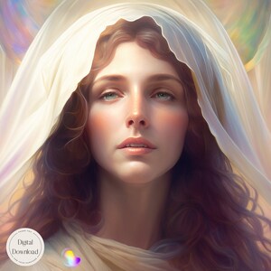 Mother Mary Religious Printable Art 421 Instant Download Graceful ...