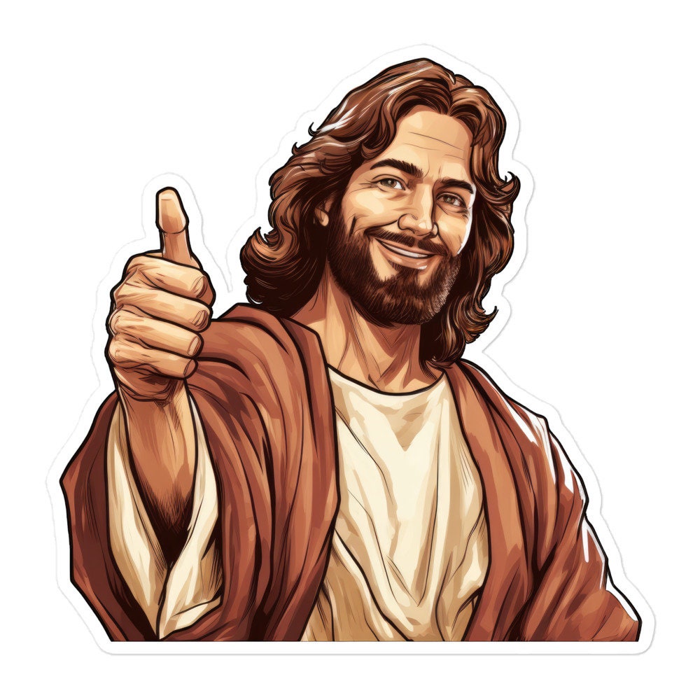 Resurrected Jesus Christ Sticker for Easter Celebrations Cute Jesus ...