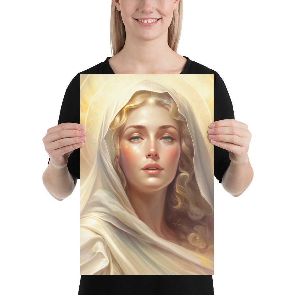 Blessed Virgin Mary Art Print: A Stunning Image of Grace, Faith, and ...