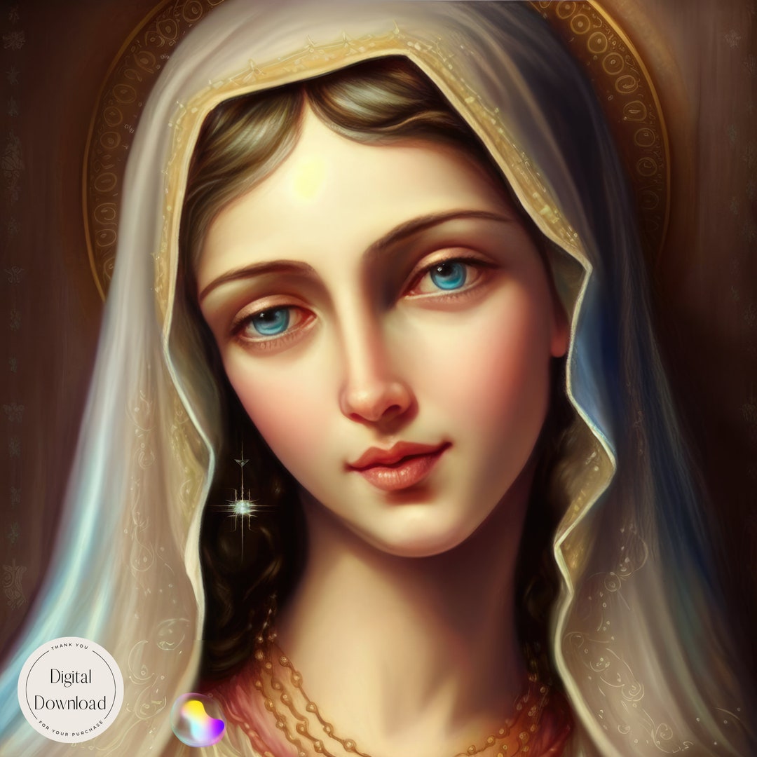 Miraculous Medal Mary Wall Art | Mother Mary Religious Printable Art 7 ...