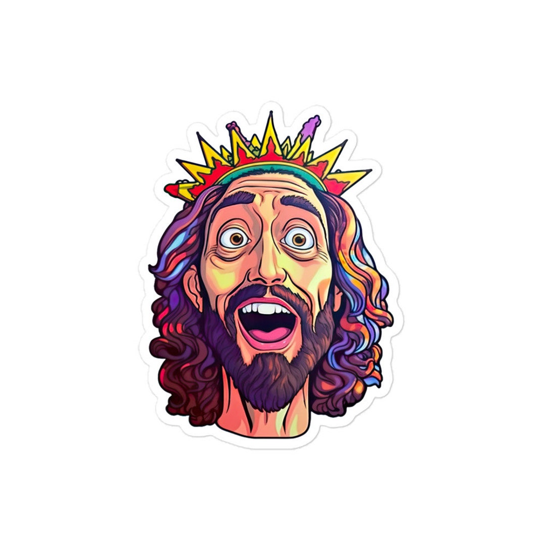 Jesus Christ Sticker Kiss Cut And Bubble Free Premium Stickers Etsy