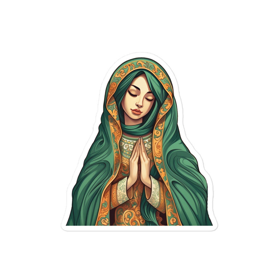 Gentle Mother Mary Sticker Kiss-cut & Bubble-free Stickers - Etsy