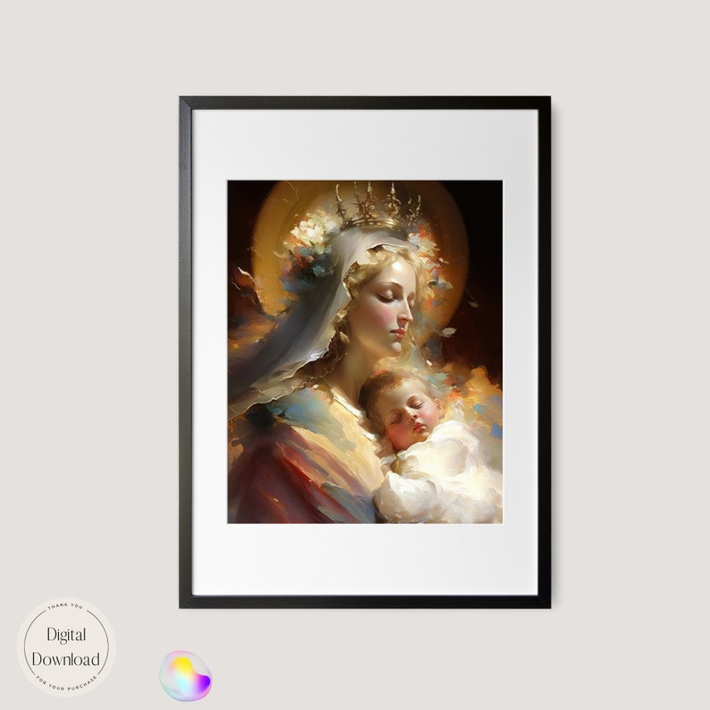 Marian Symbolism Inspirational Art Mother Mary Religious - Etsy