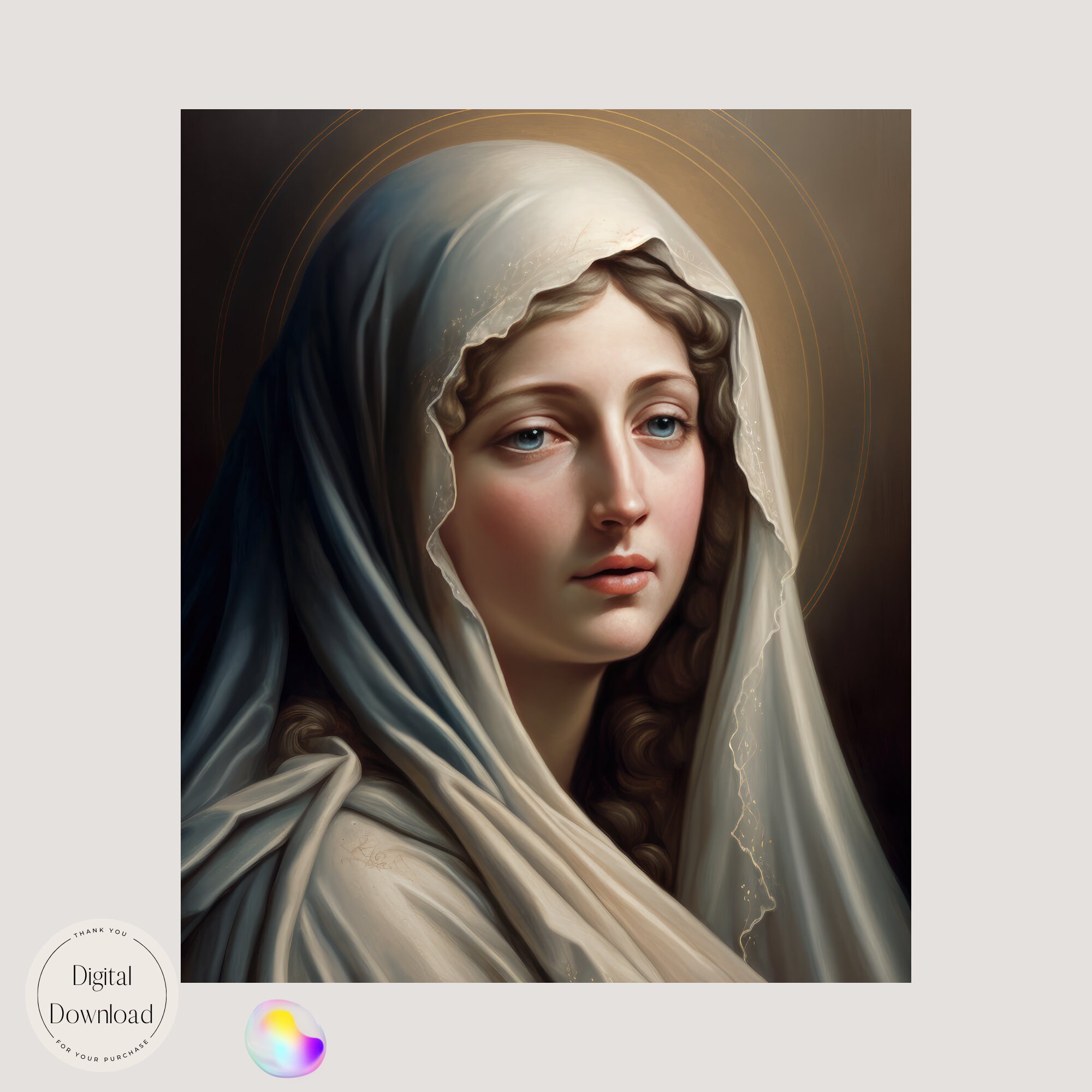 Holy Mary Devotion Scene Prints Mother Mary Religious Printable Art 28 ...