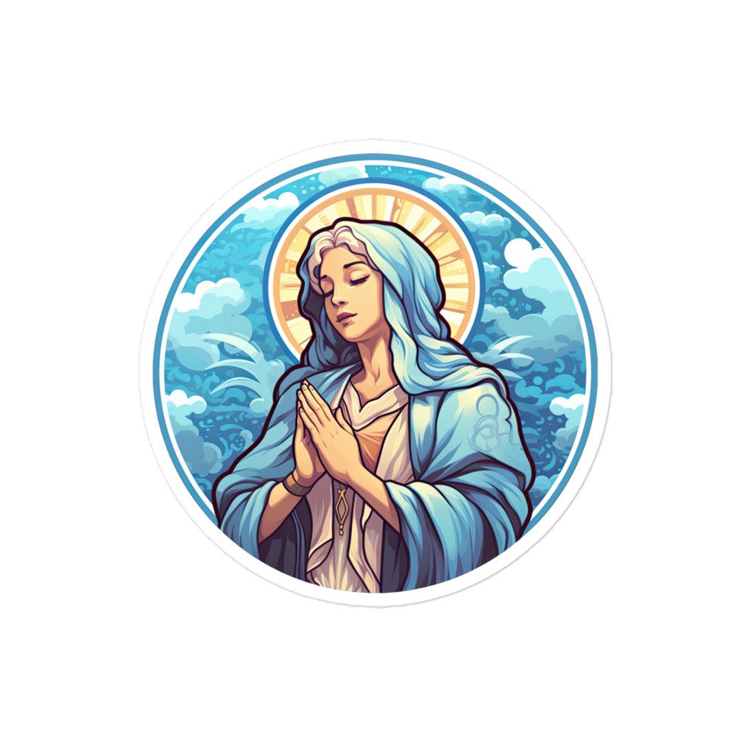 Marian Devotion Vinyl Sticker for Prayer Spaces Kiss-cut & Bubble-free Stickers - Etsy