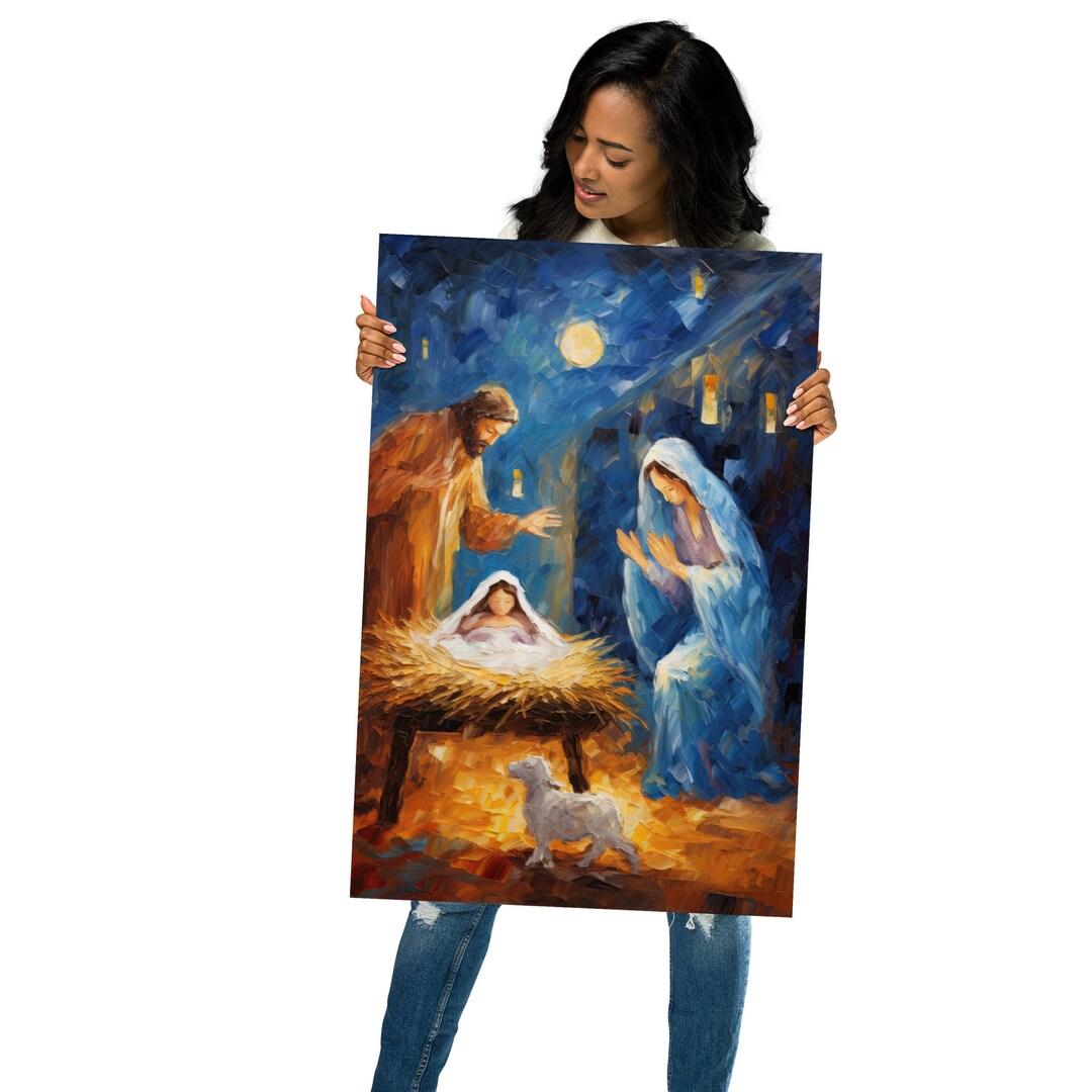Nativity Art Poster, a Symbol of Faith and Joy, Tailored for Believers ...
