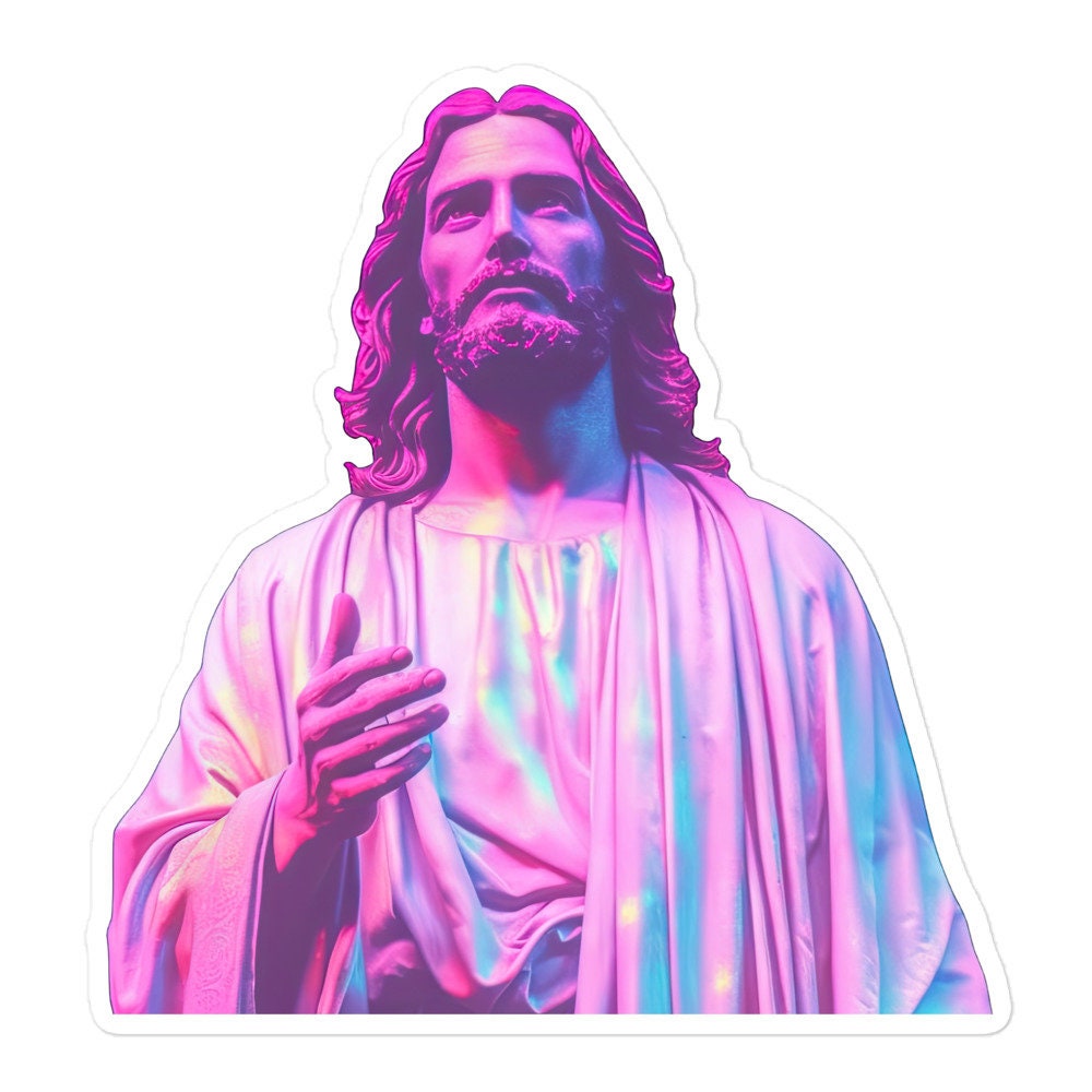 Pink Jesus Sticker Jesus Christ Decal Kiss-cut & Bubble-free Stickers ...