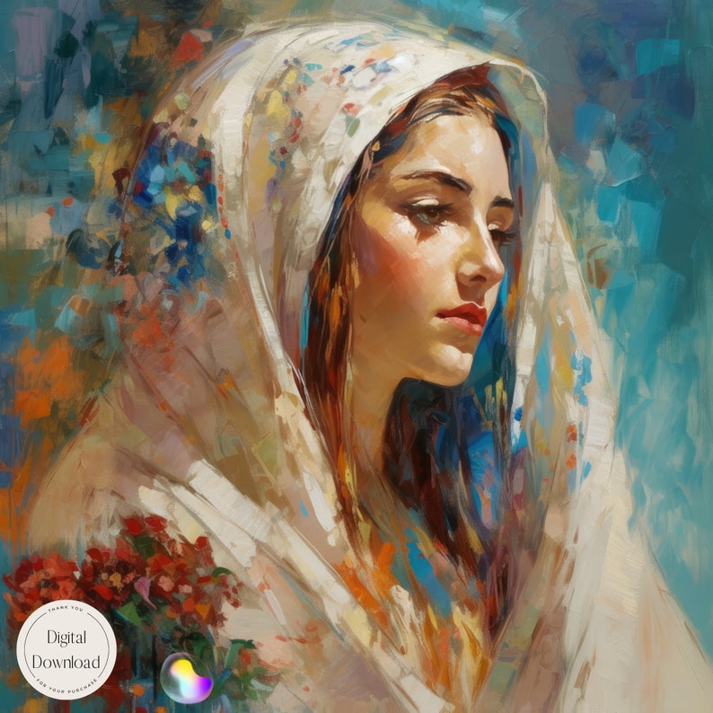 Mother Mary Religious Printable Art 368 | Instant Download | Madonna of ...