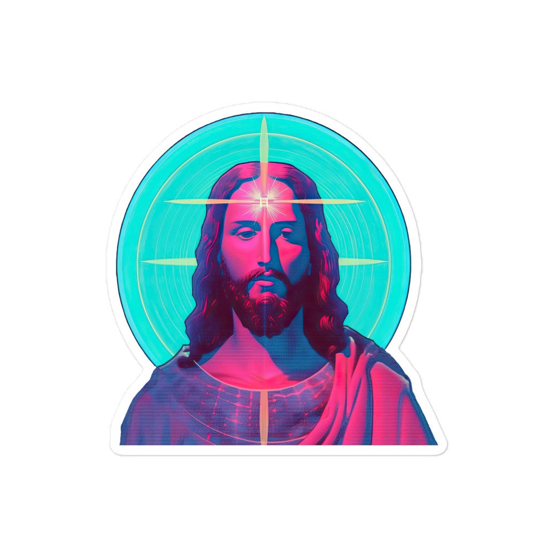 Pink Jesus Sticker | Jesus Christ Decal | Kiss-cut & Bubble-free ...