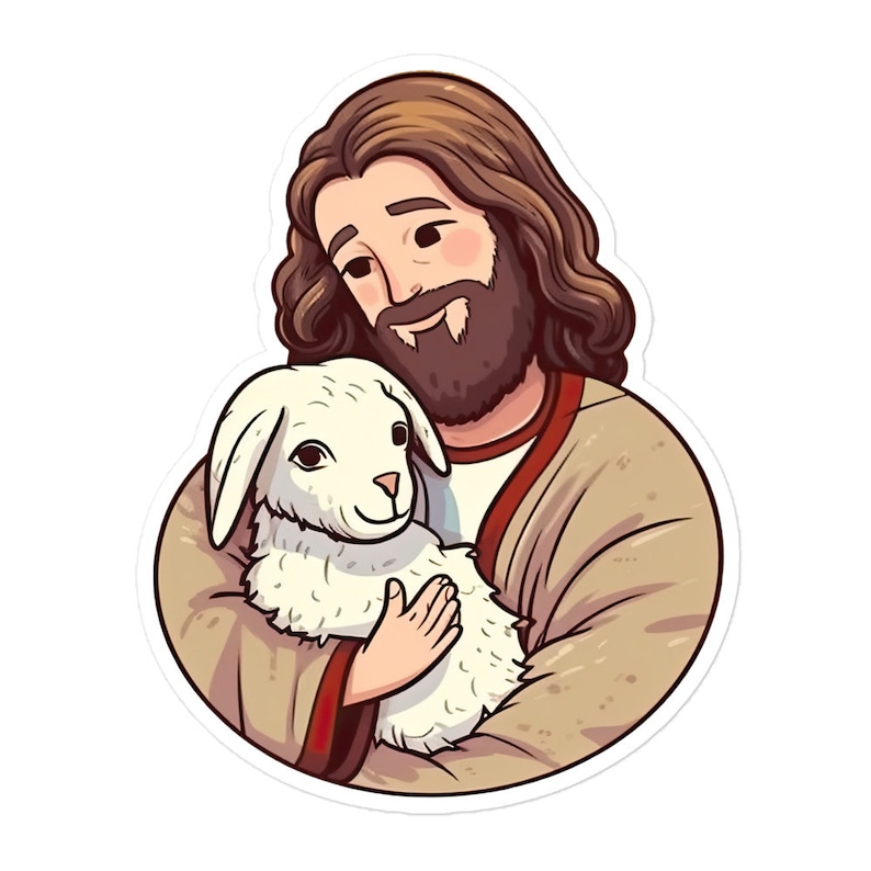 Eternal Love of Jesus Christ Sticker for Prayer Spaces Cute Jesus ...