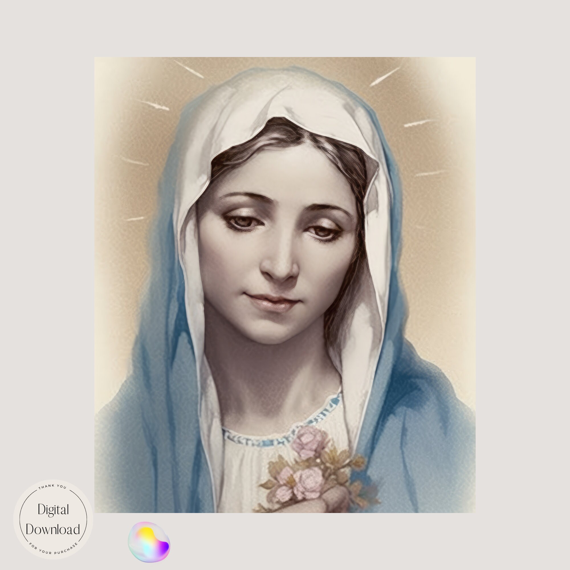 Klassische Mutter Maria spirituelle Portraits Mutter Maria - Etsy.de