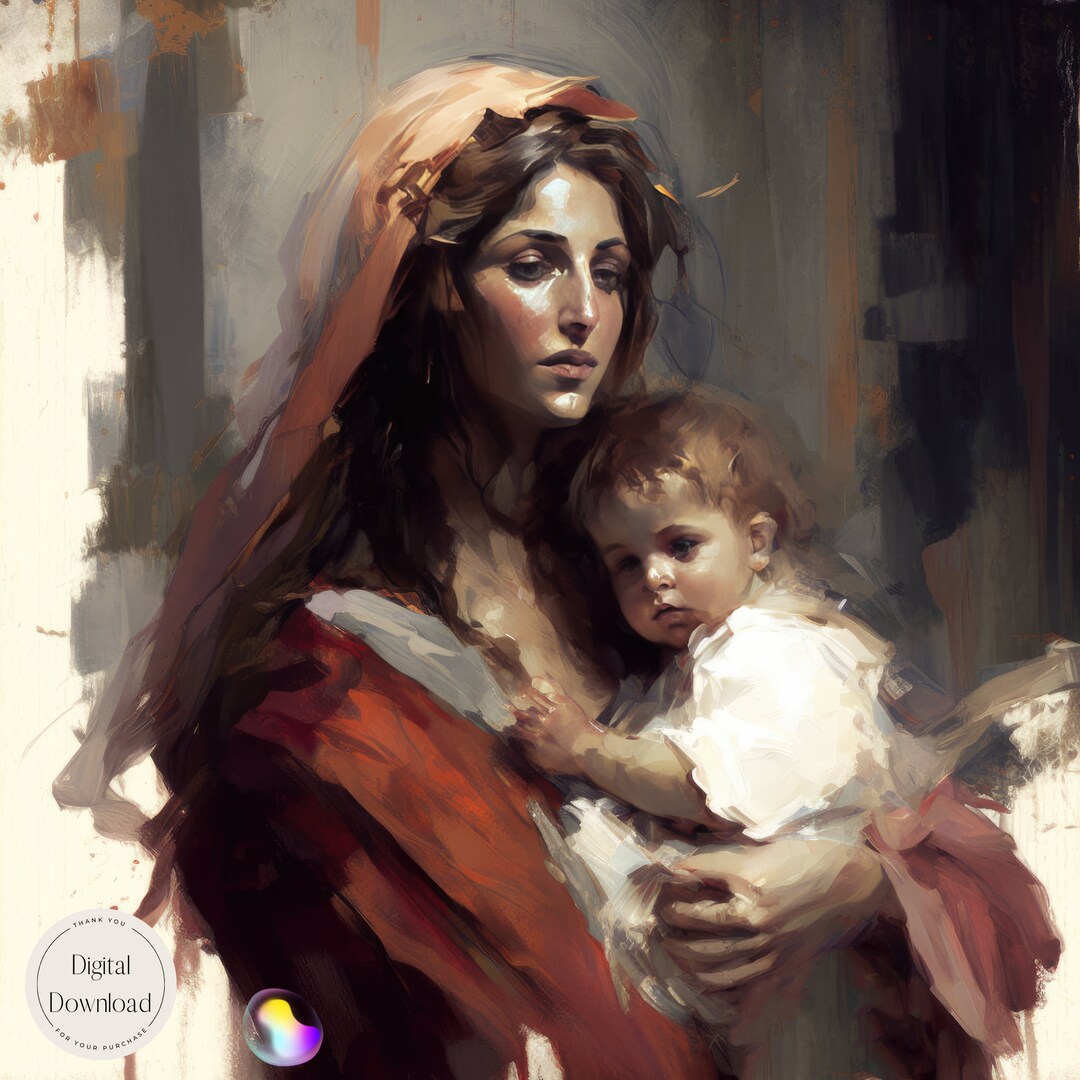 Catholic Iconography Art Prints | Mother Mary Religious Printable Art ...