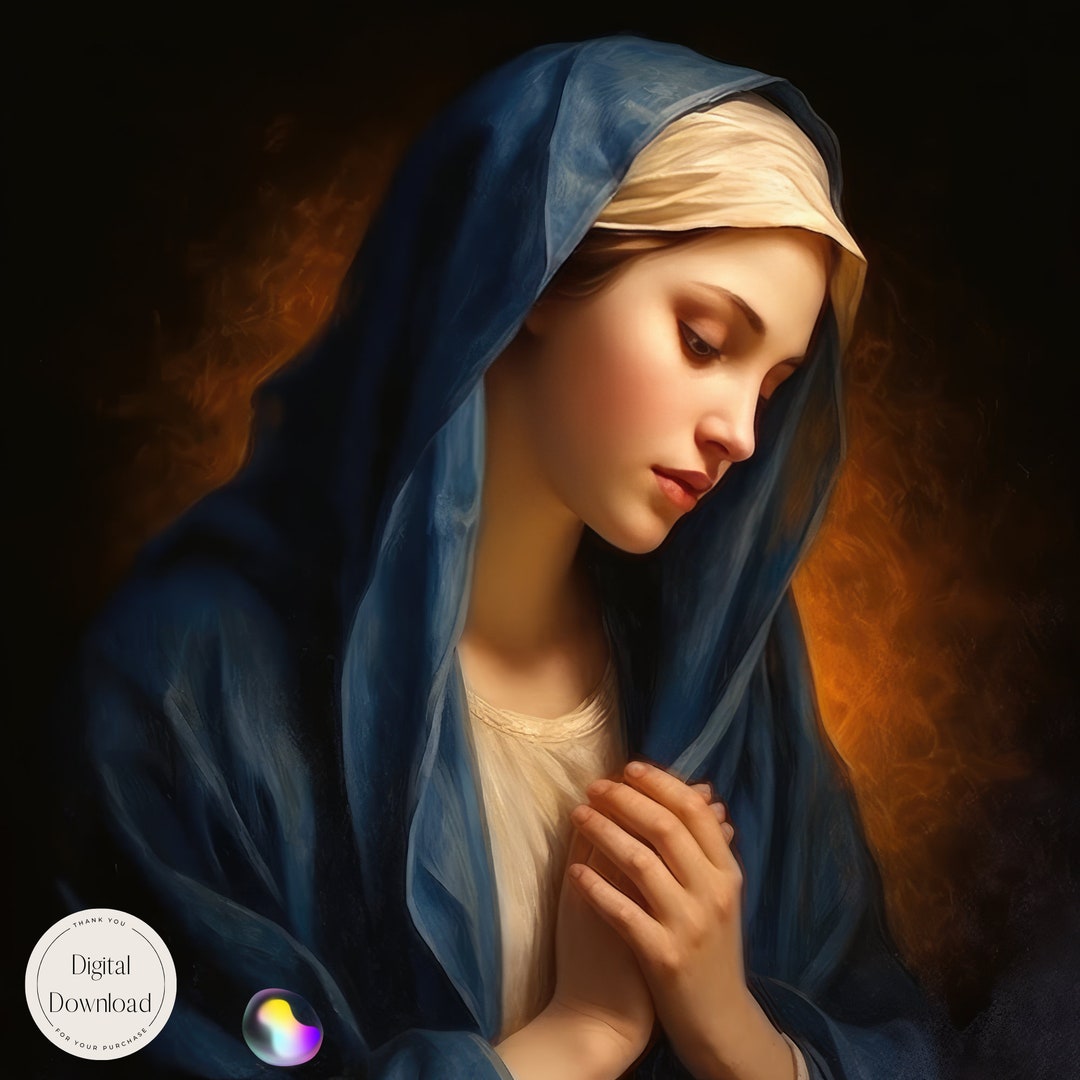 Mother Mary Religious Printable Art 521 | Instant Download | Virgin ...