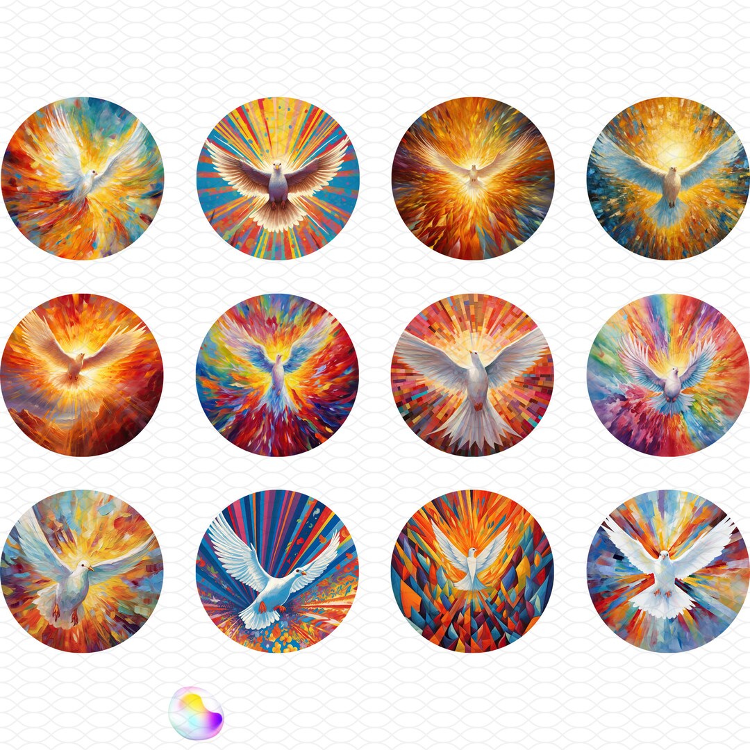 12x Pentecostal Flame Art - Worship Decor - Faithful Laptop and Water ...