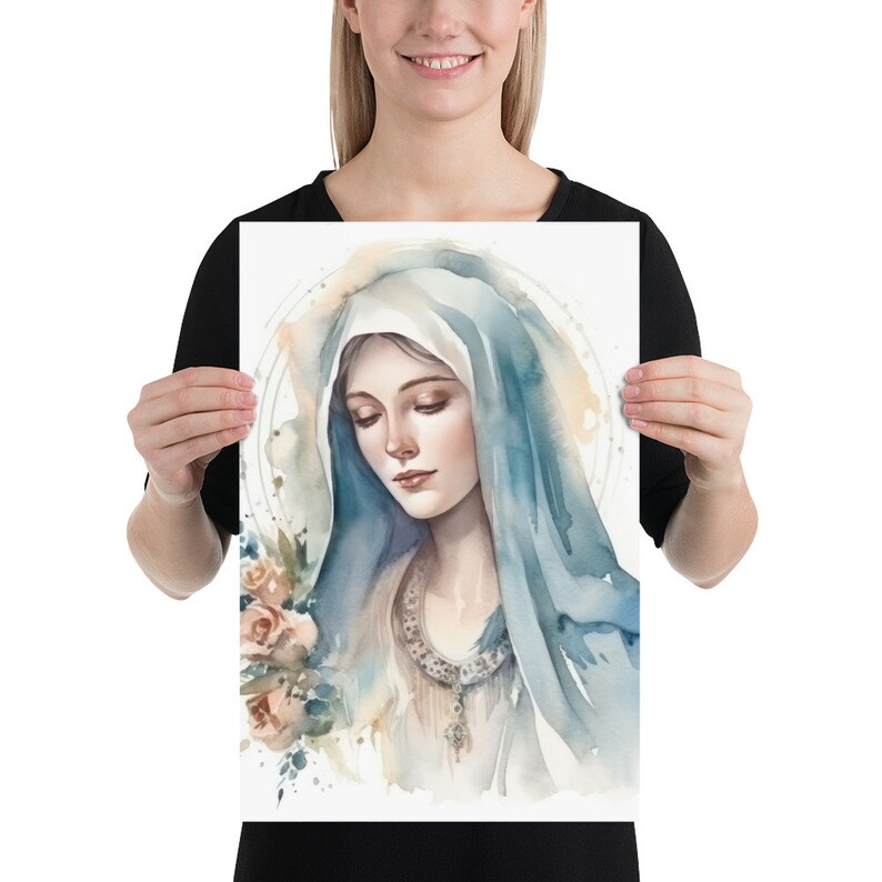 Blessed Virgin Mary Art Print: A Stunning Image of Mary, Our Lady of ...