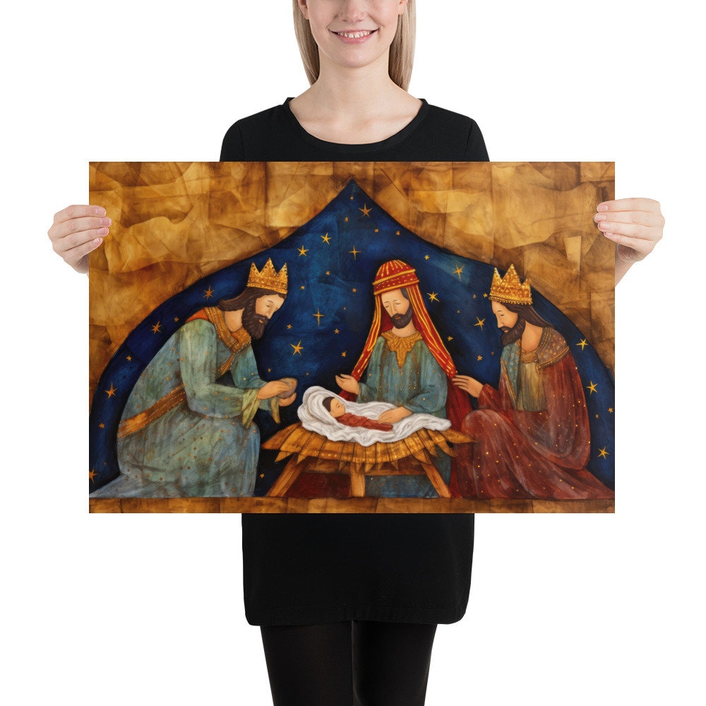 Nativity Scene Art Poster Evoke the Spirit of Christmas With This ...