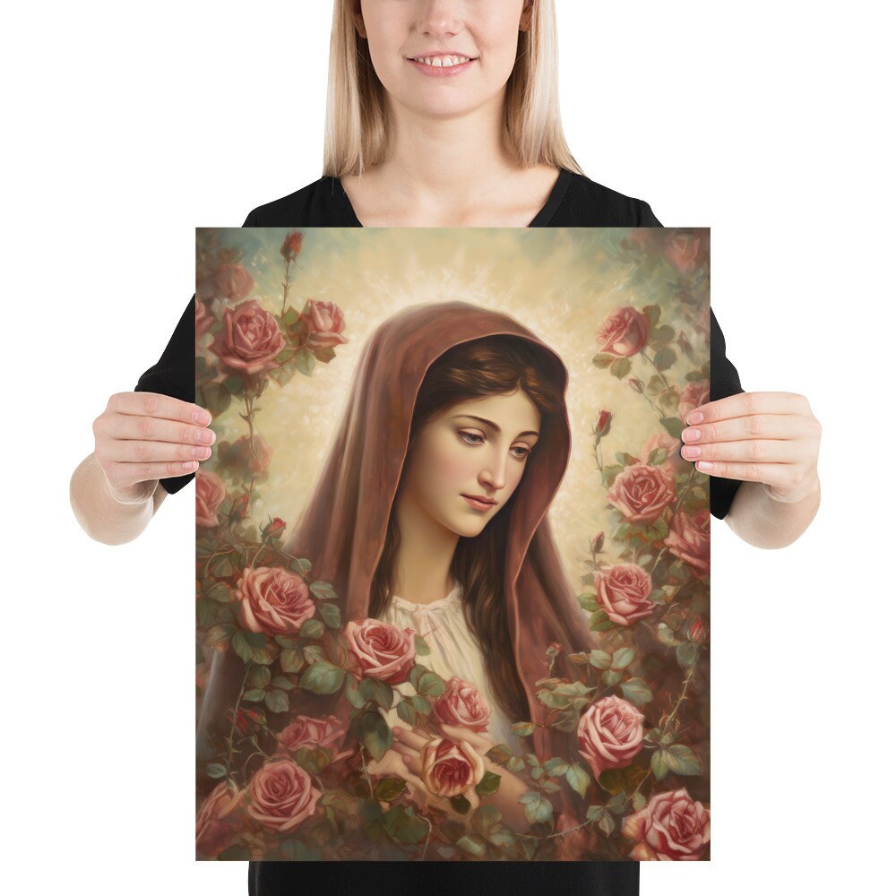 Our Lady of Fatima Portrait Religious Wall Art Catholic Decor Virgin ...