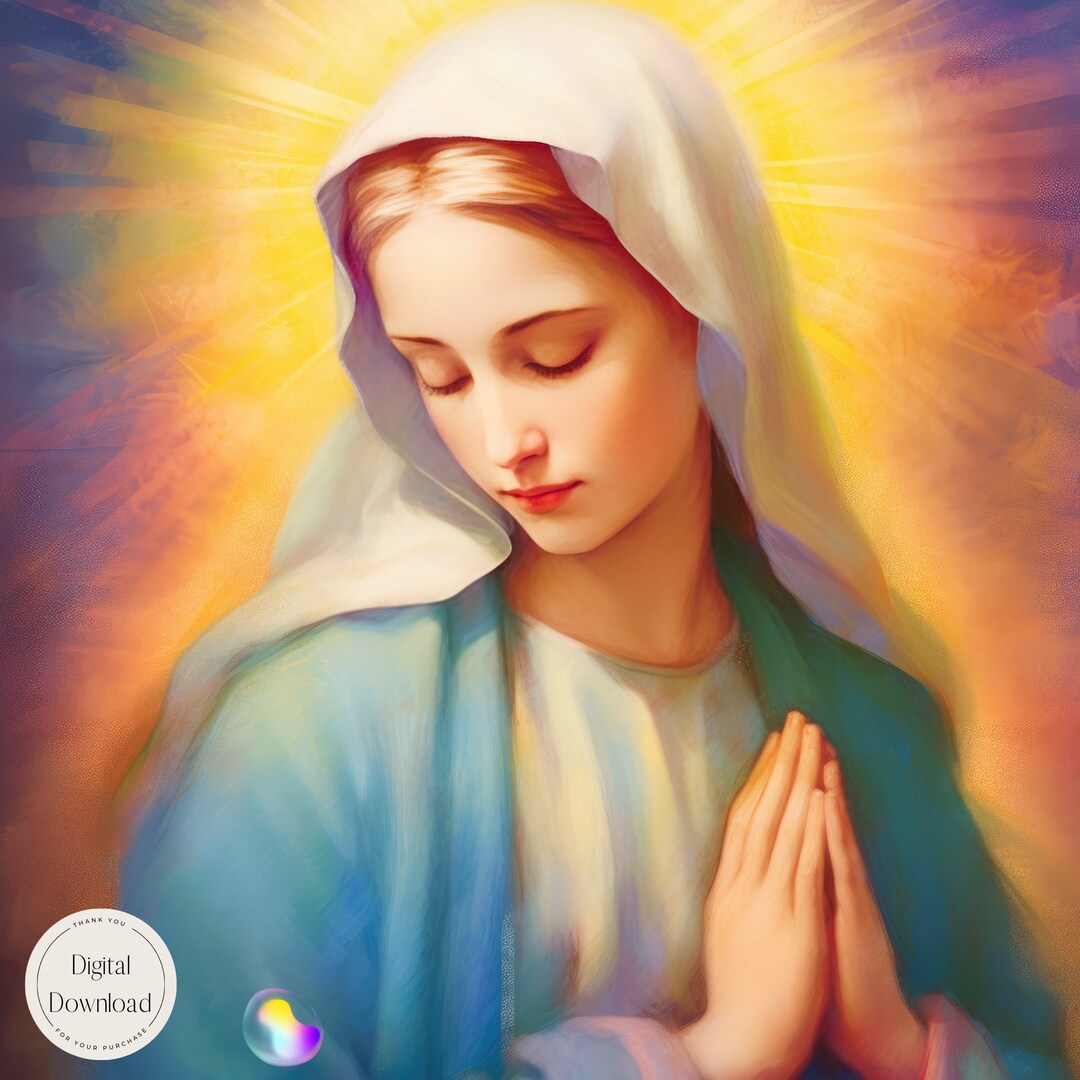 Mother Mary Religious Printable Art 559 | Instant Download | Our Lady ...