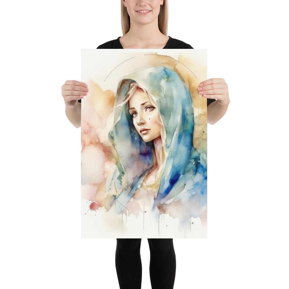 Blessed Virgin Mary Art Print: A Stunning Image of Mary, Our Lady of ...