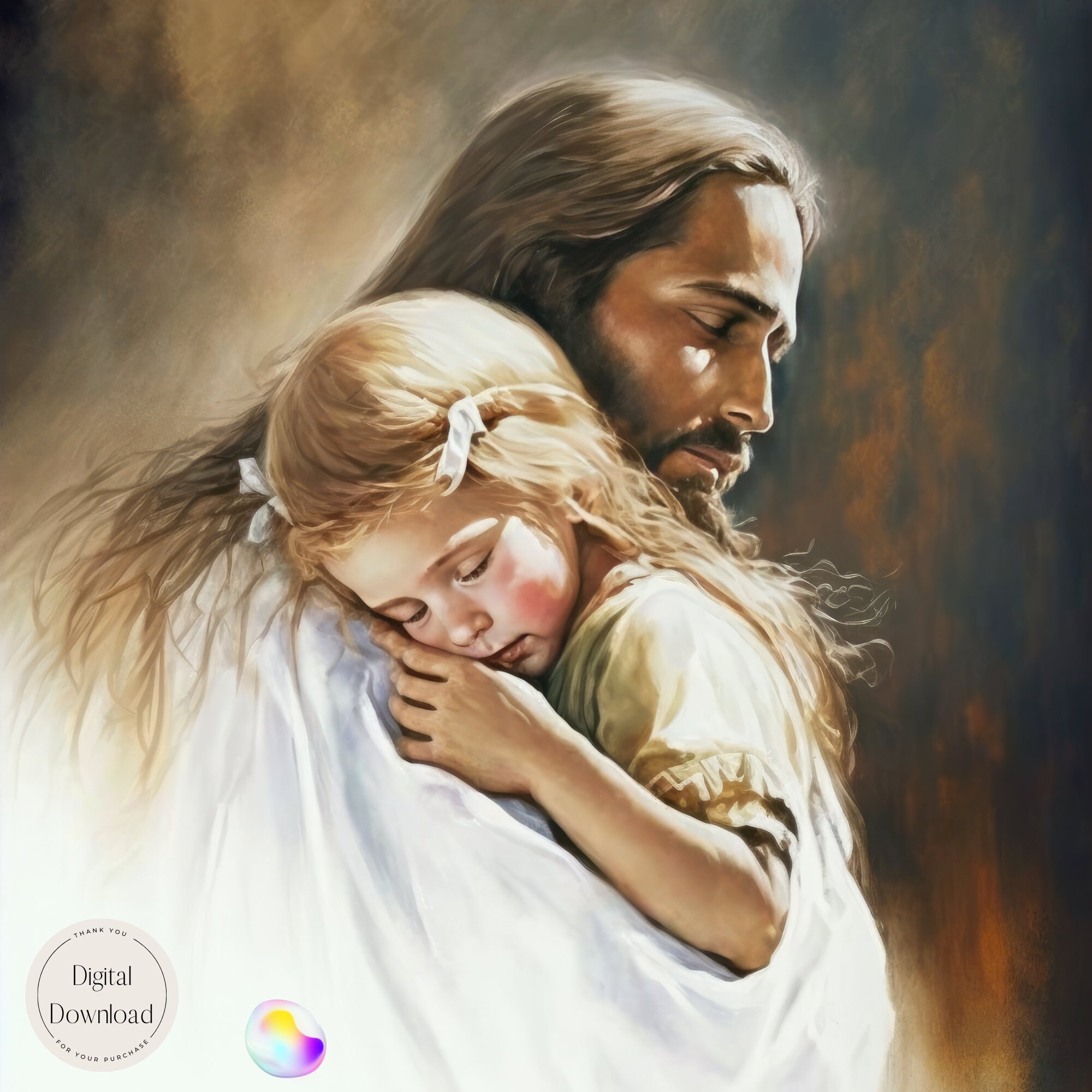 Jesus Christ and Children Religious Printable Art 4 | Instant Download ...