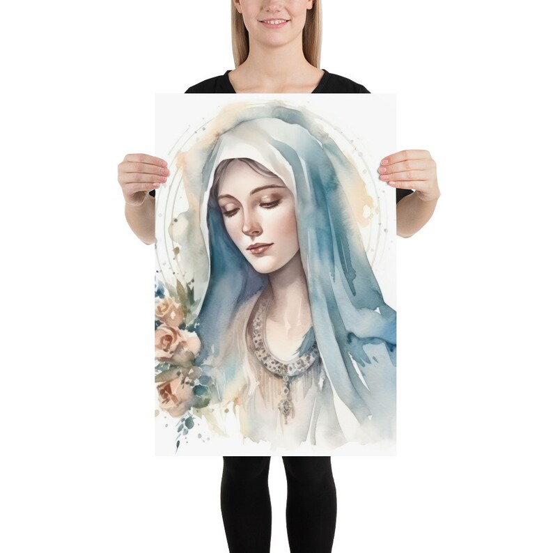 Blessed Virgin Mary Art Print: A Stunning Image of Mary, Our Lady of ...