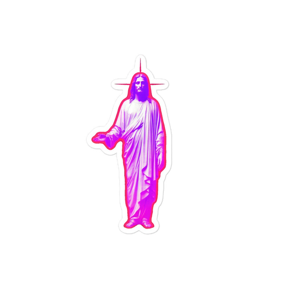 Pink Jesus Sticker Jesus Christ Decal Kiss-cut & Bubble-free Stickers ...
