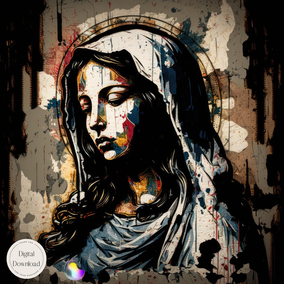 Christian Printable Portraits of Mary | Mother Mary Religious Printable ...