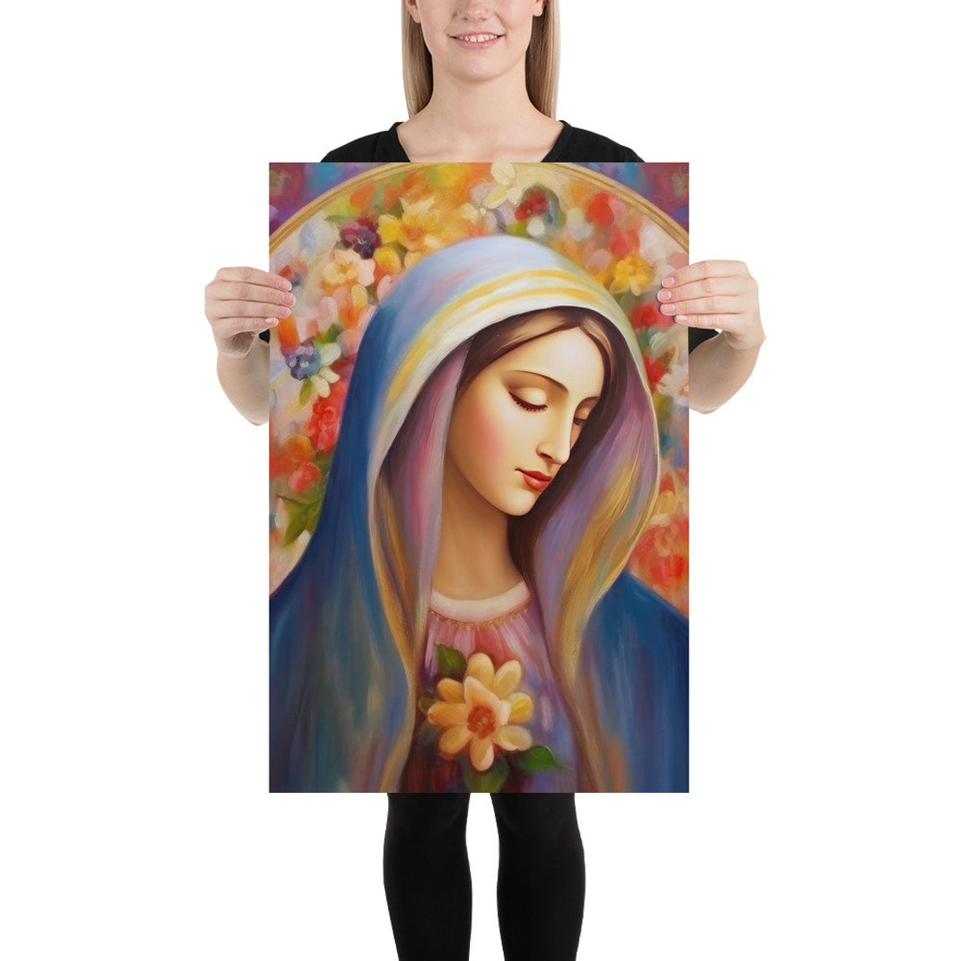 Art Poster | Nativity Elegance: Marian Christmas Decor - Celebrate the ...